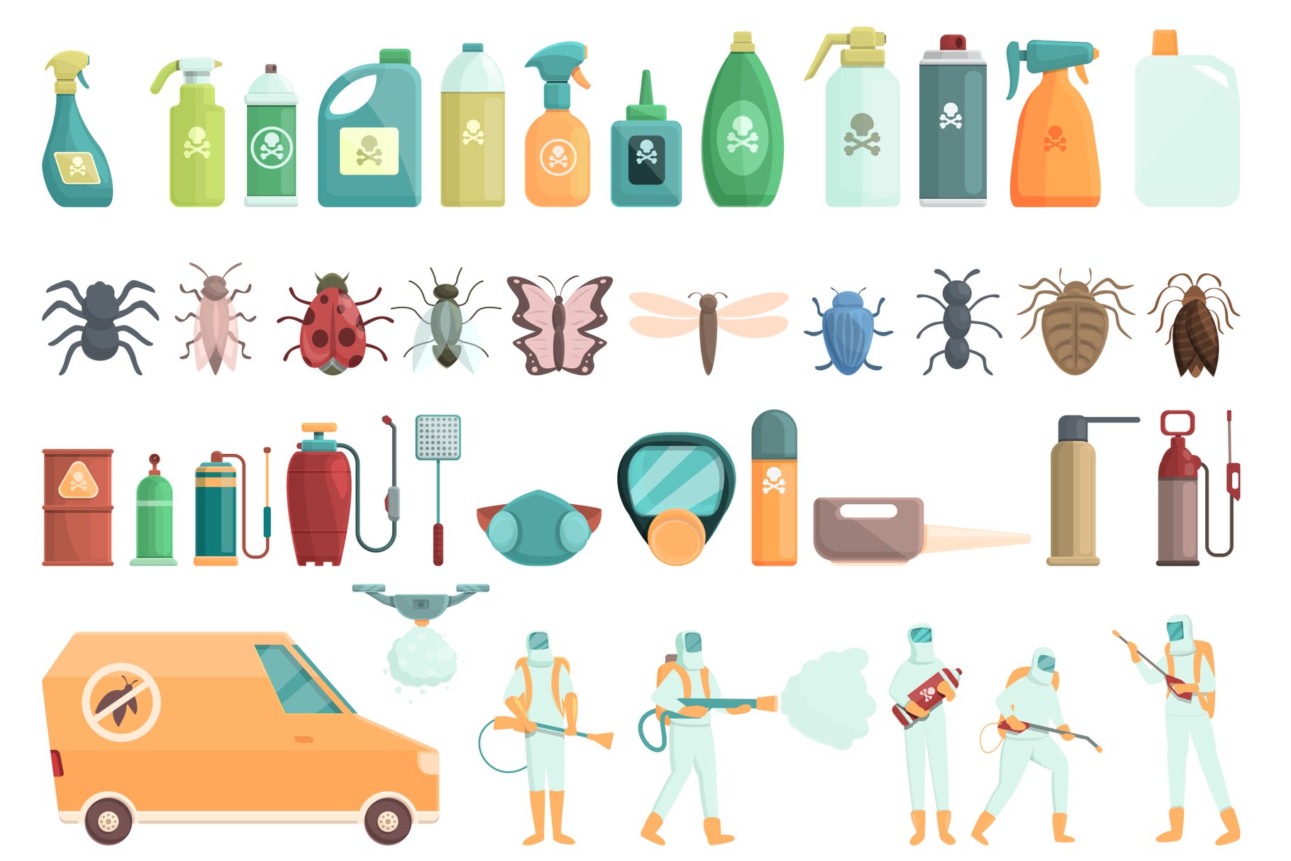 Chemical control icons set cartoon vector. Quality test (1788012 ...
