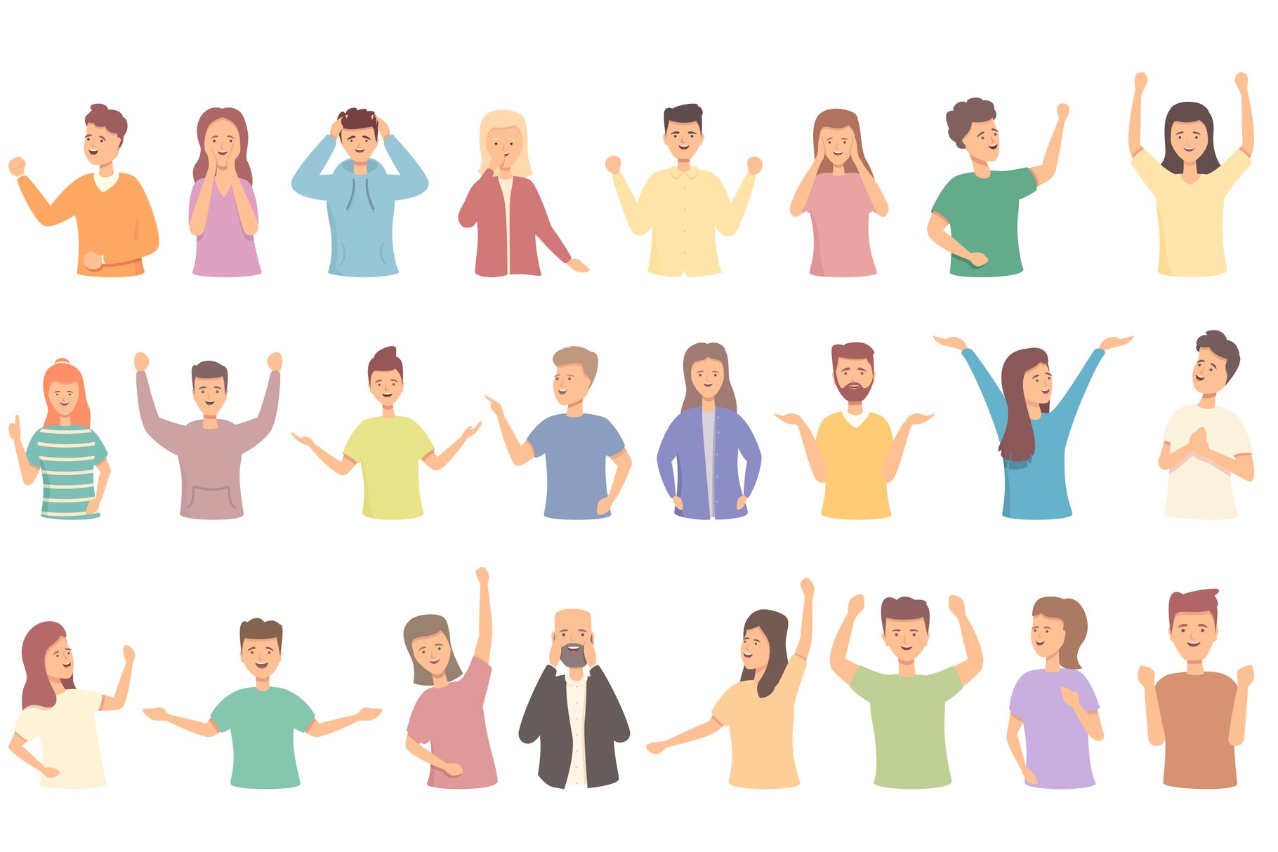 Delight icons set cartoon vector. Happy energy (2237807) | Icons ...