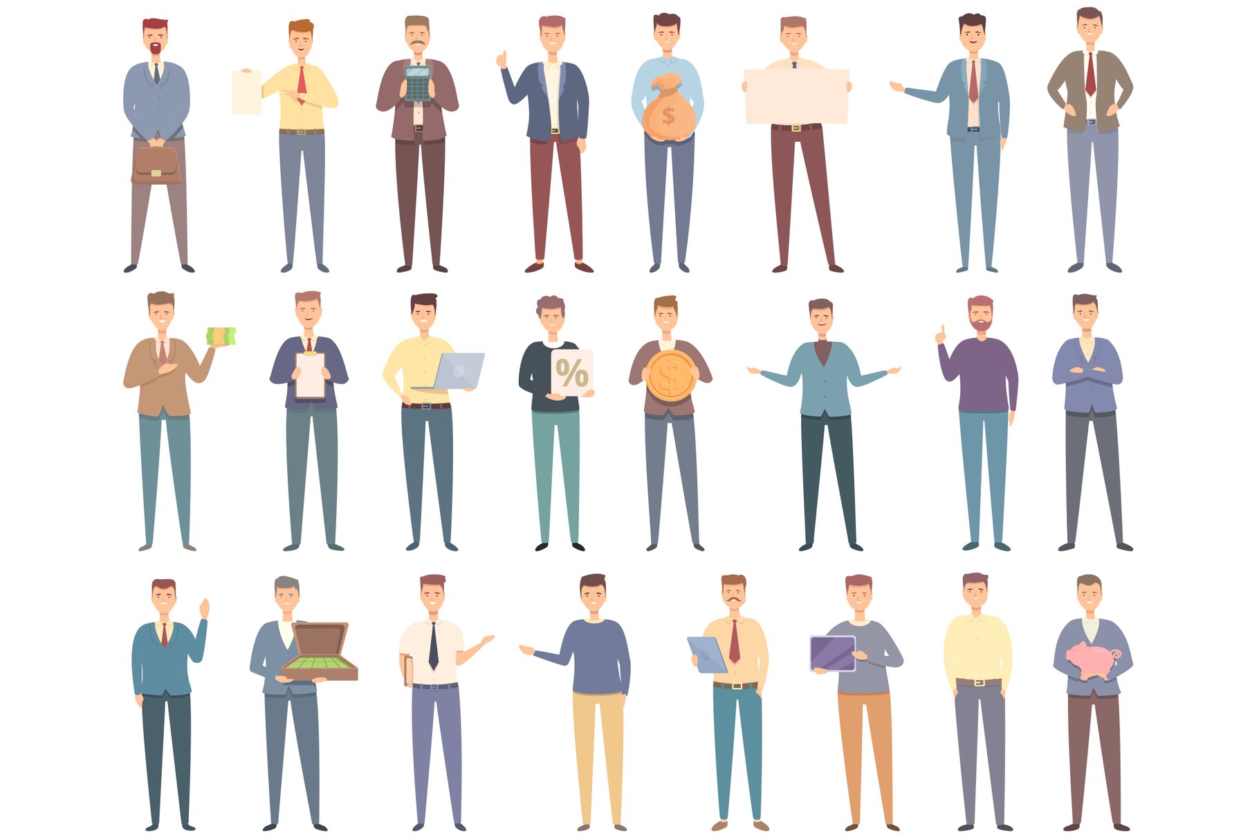 Lender icons set cartoon vector. Money borrow (2237809) | Icons ...