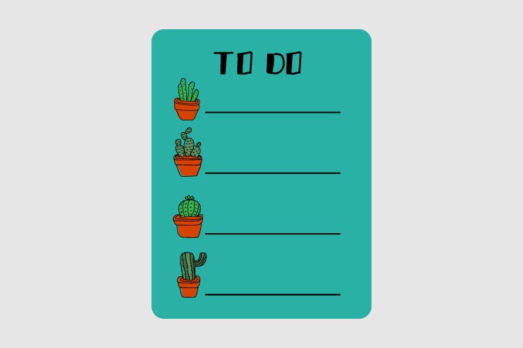 Notes paper with cactus plant design (1741122) | Customizable Templates ...