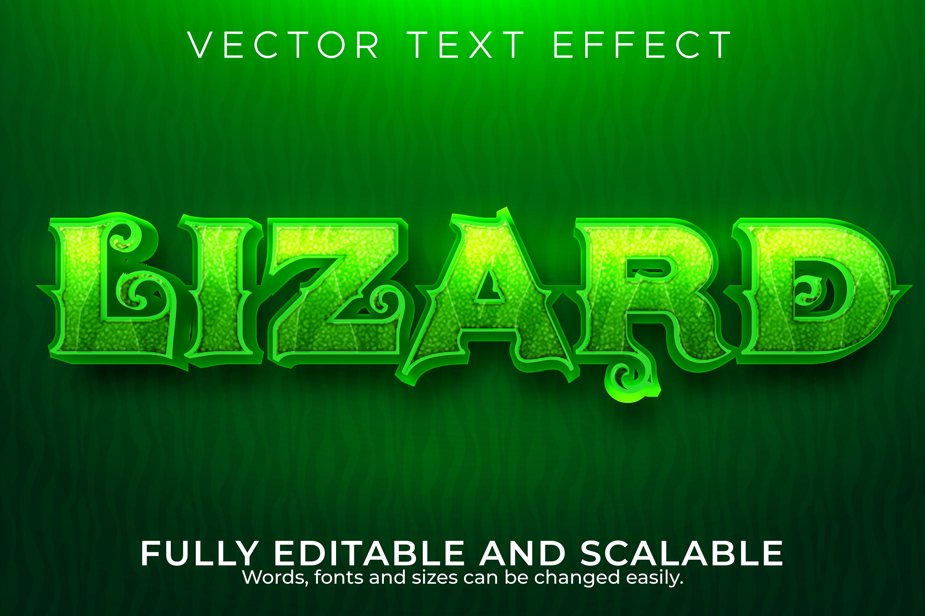 Lizard text effect, editable animal and chameleon text style (1562387 ...