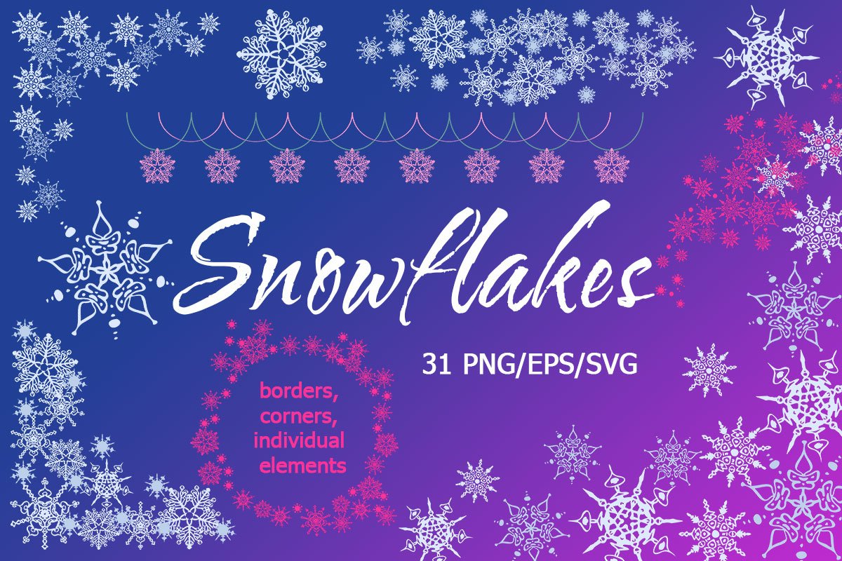 Snowflake Corner Border Png