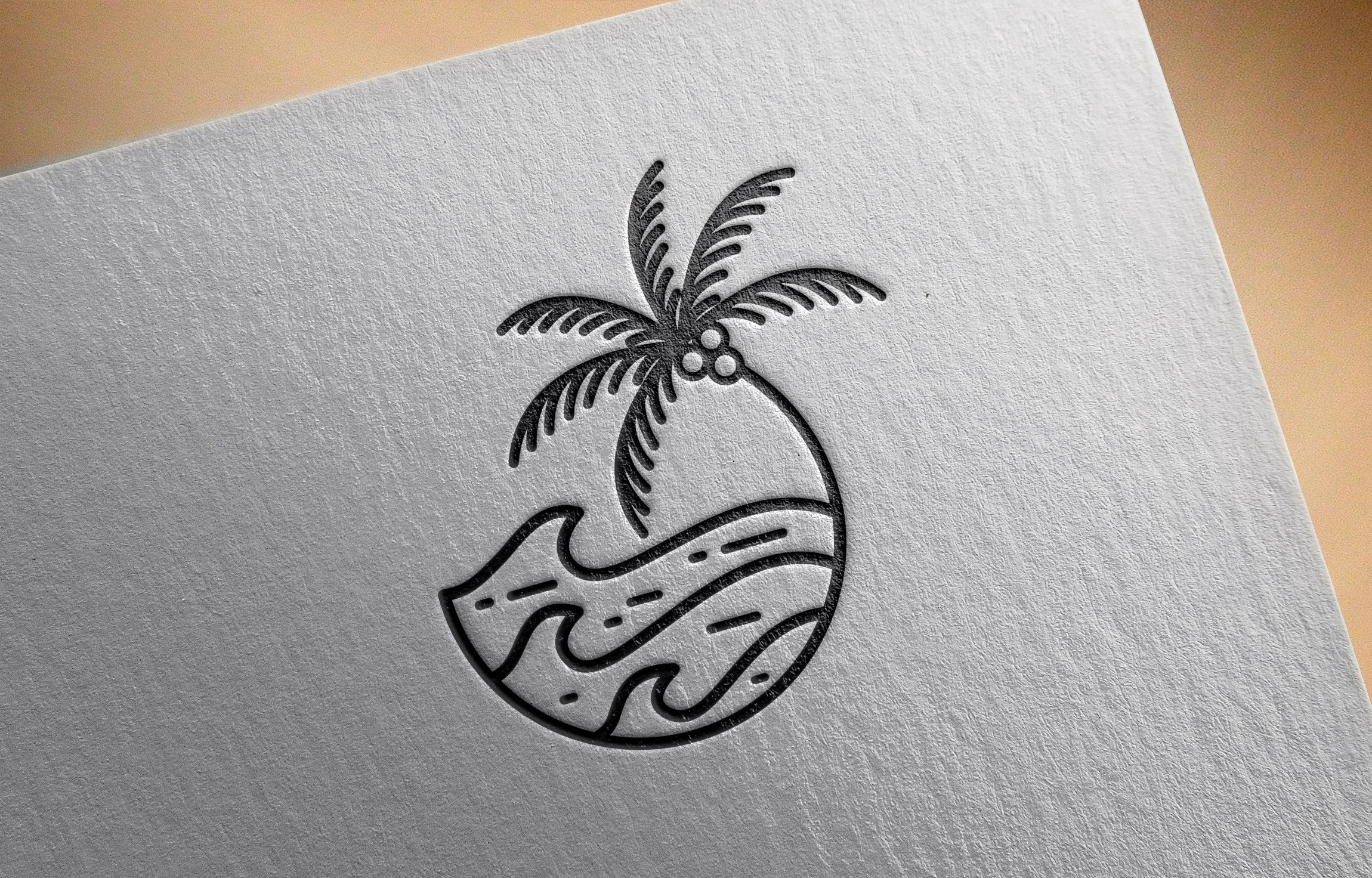 Wave Palm Tree Logo