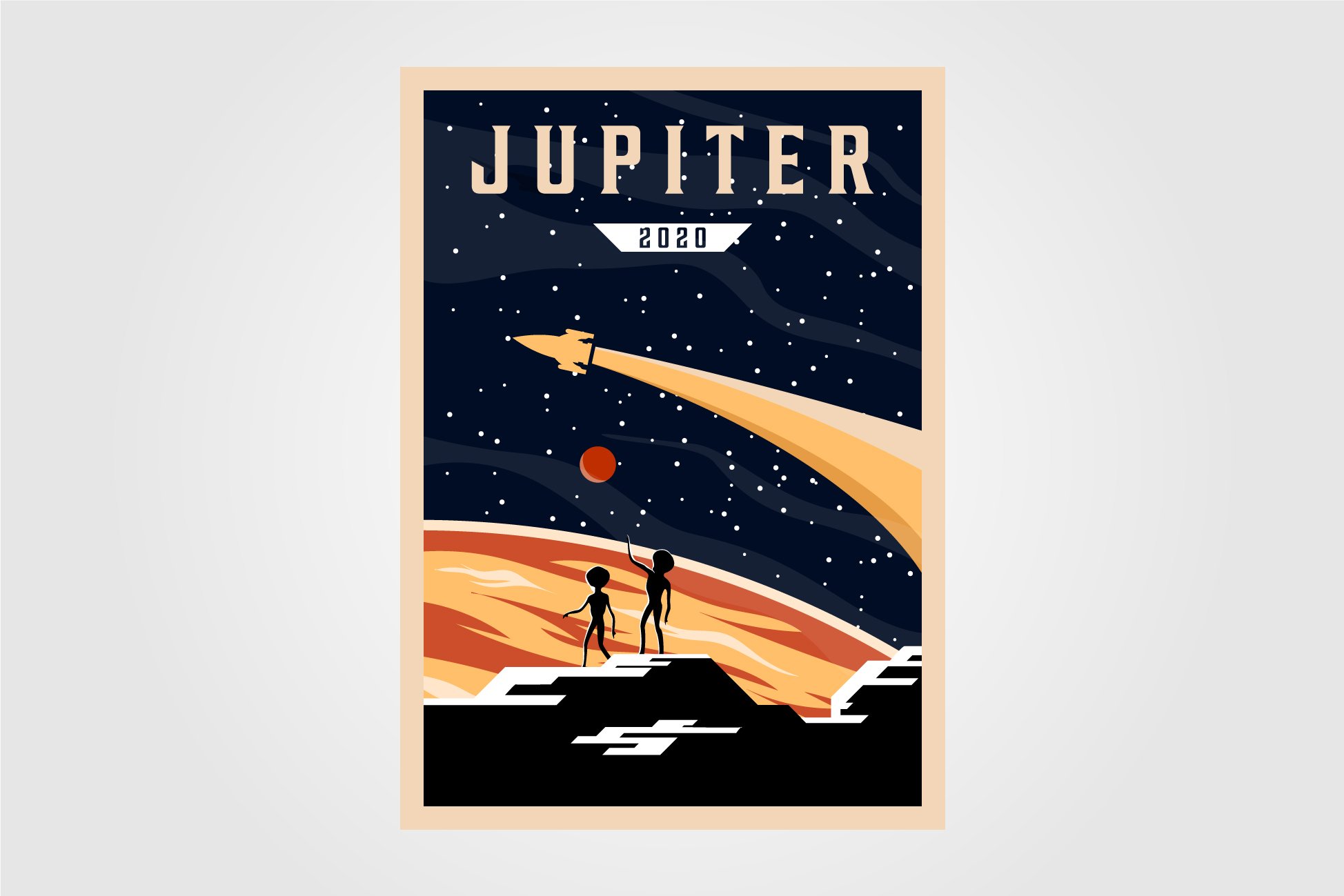 jupiter poster background illustration, space vintage poster (1851897 ...