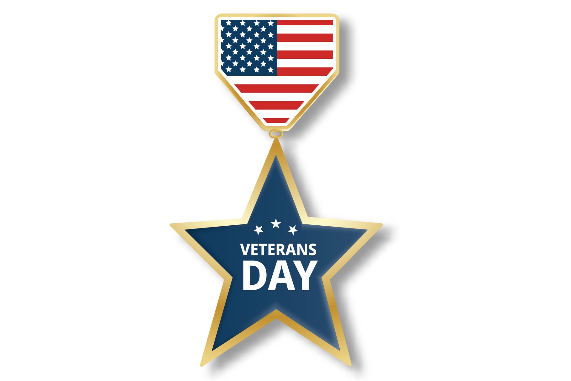 Veterans day star icon logo, realistic style (1388151) | Icons | Design ...