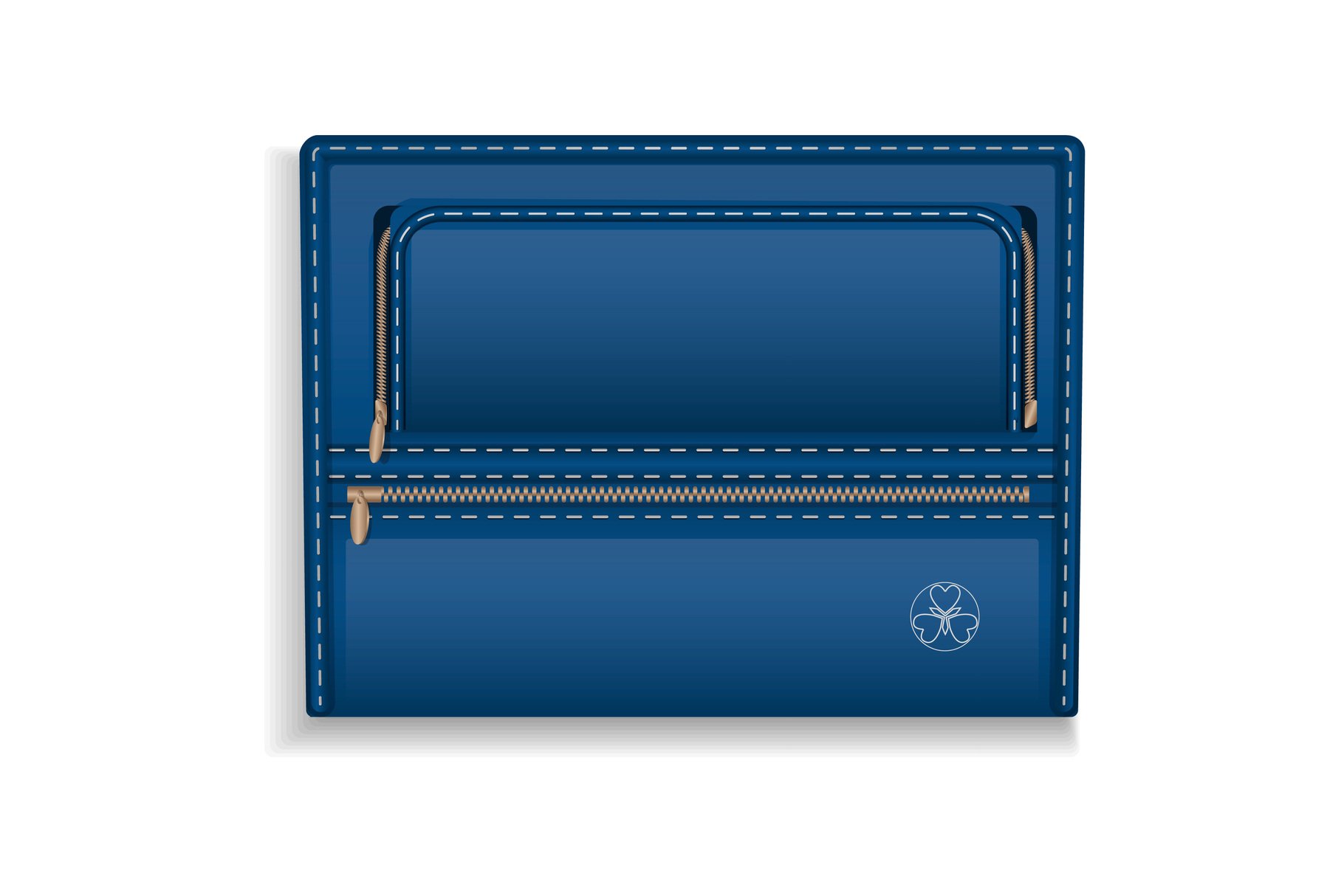 Blue leather folder icon, realistic style (1385965) | Icons | Design ...
