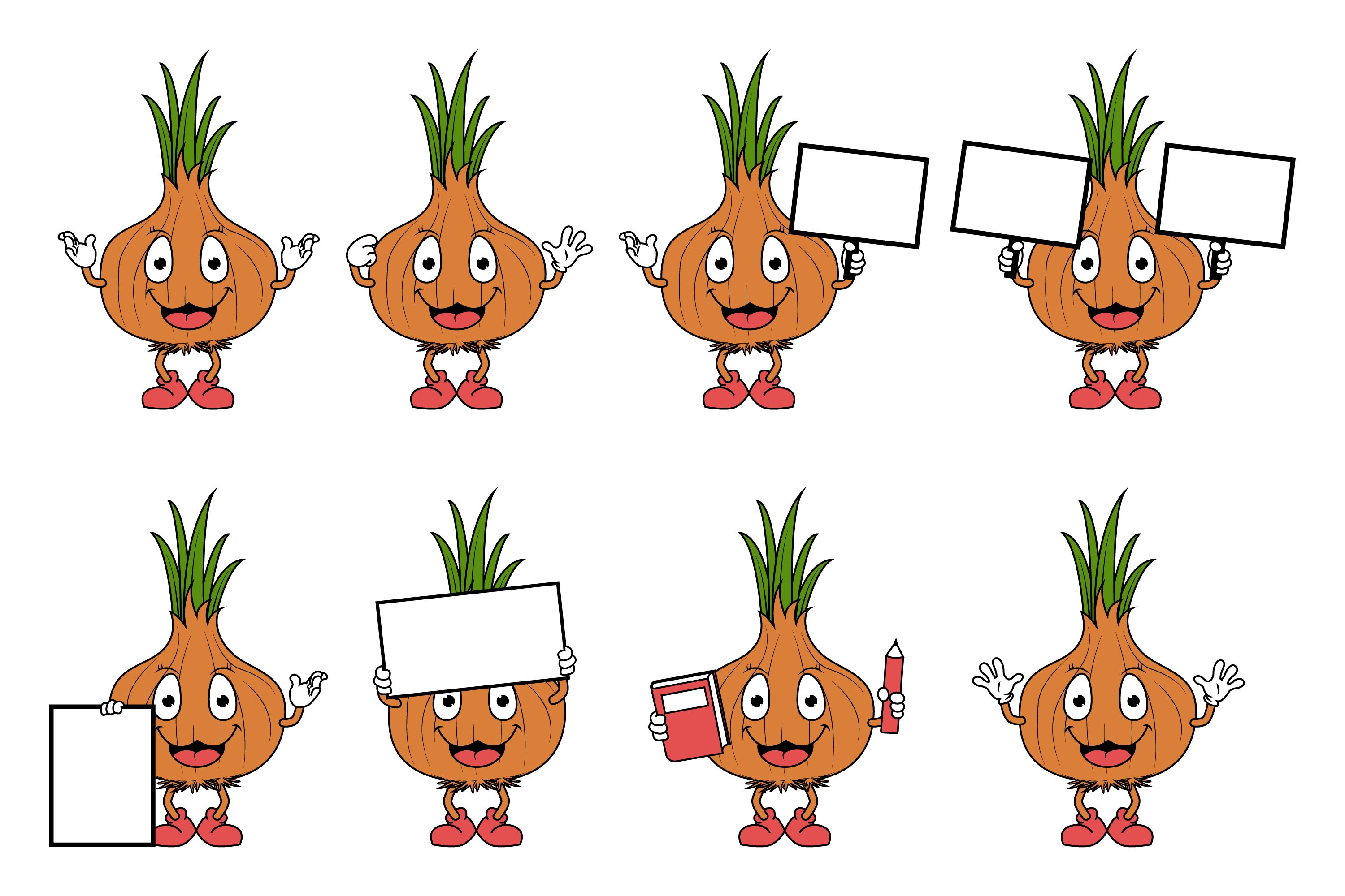 cute onion cartoon illustration graphic (2280247) | Illustrations ...