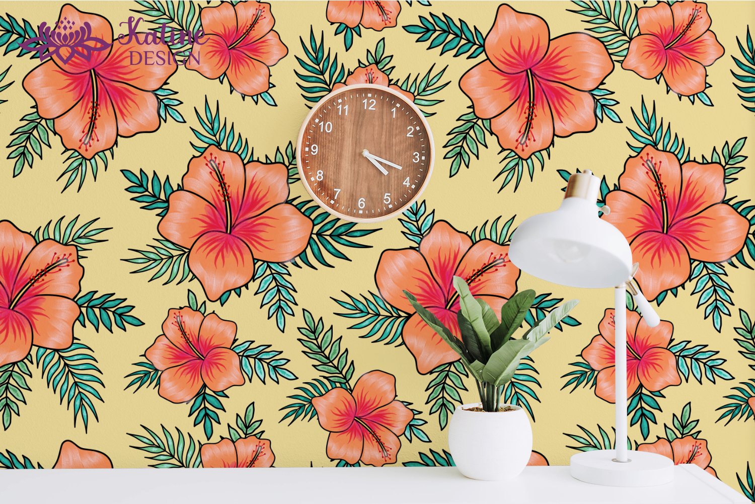 Orange Hibiscus Wallpaper