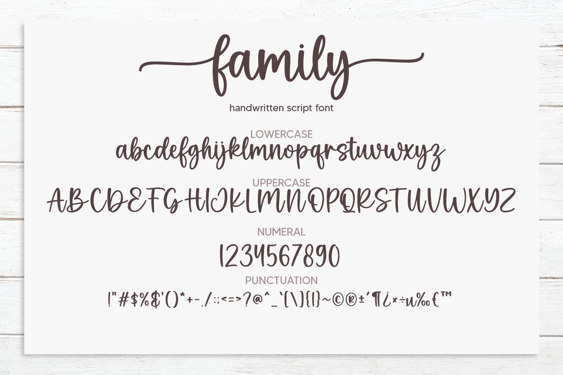 Family In Cursive Lowercase