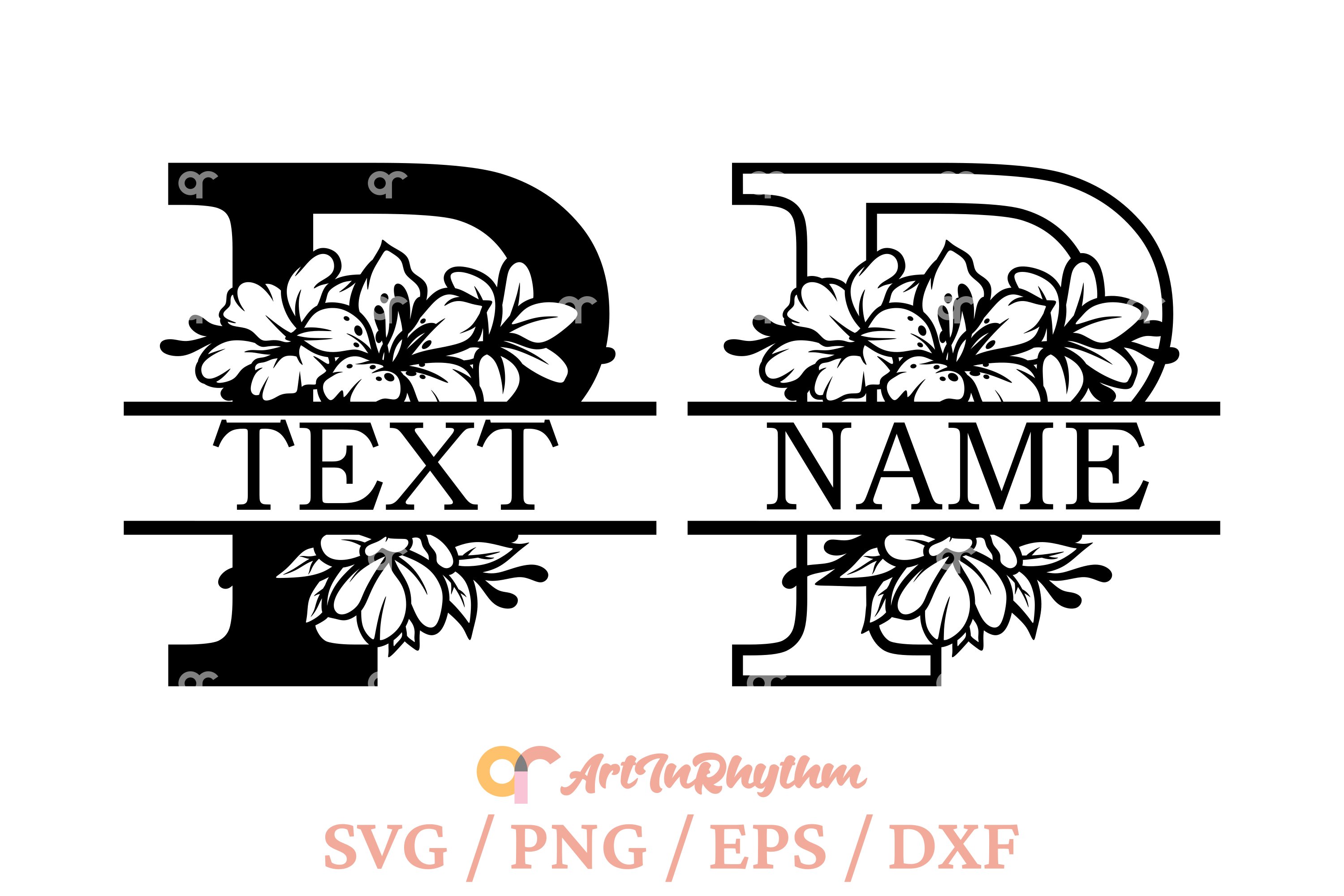 P Svg Split Letter P SVG/PNG/DXF, Alphabet P Monogram Frame, Instant