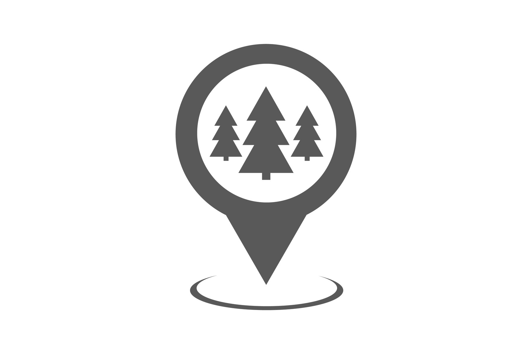 Forest map pointer icon vector simple (1383150) | Icons | Design Bundles