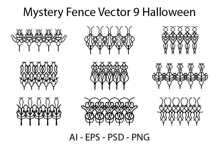 Mystery Fence Vector 9 Halloween (2162300)