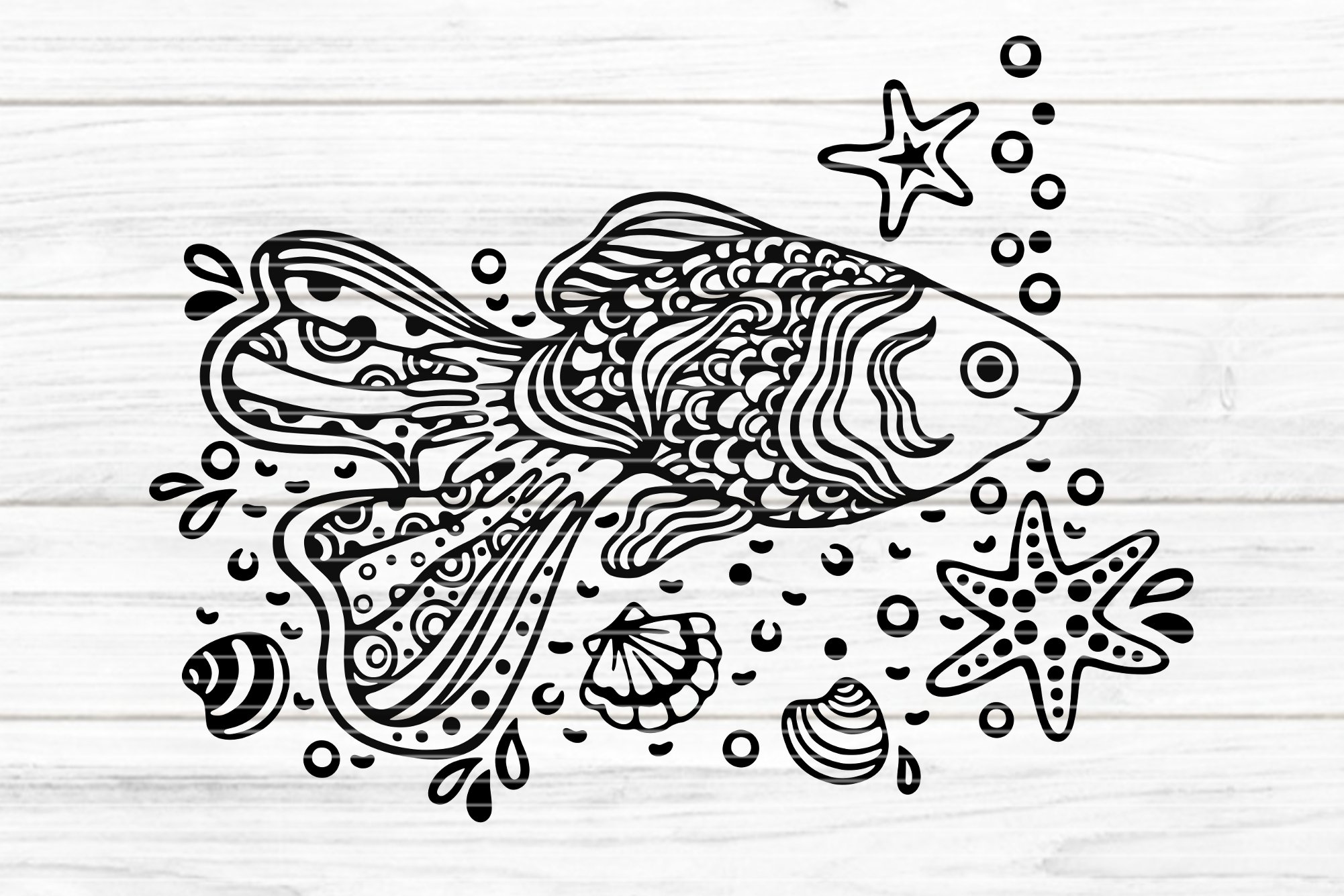 Paradise Fish SVG DXF Cutting File