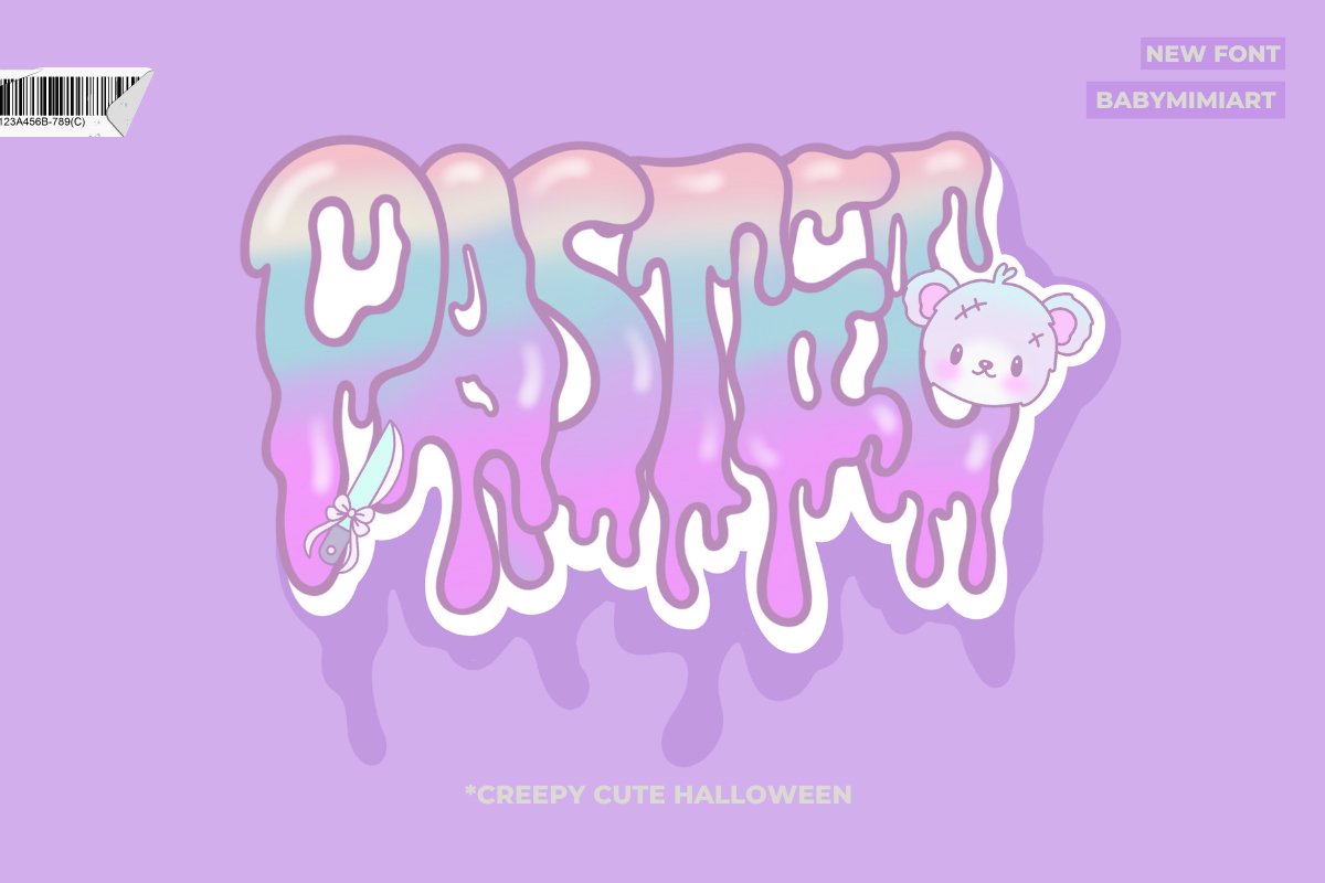 Pastell Gothic Schriftart