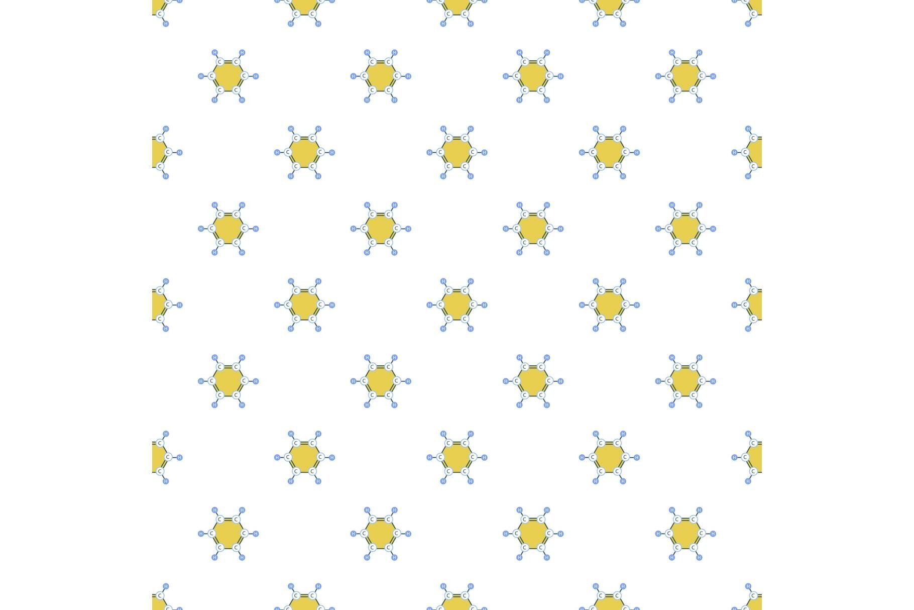 Benzene molecule pattern seamless vector (1400507) | Icons | Design Bundles