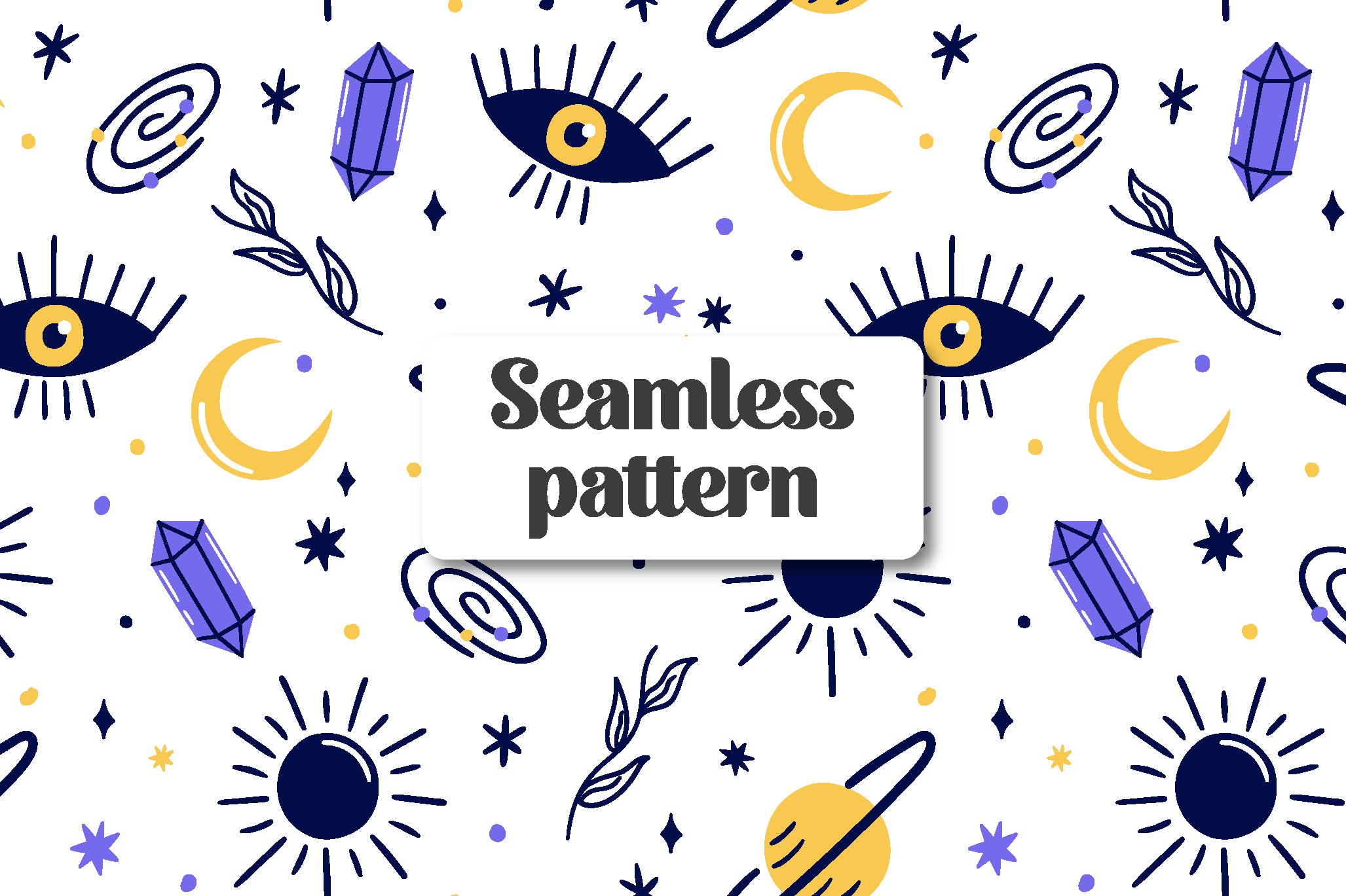 Mystical pattern. Magical seamless pattern. (1849783) | Patterns ...