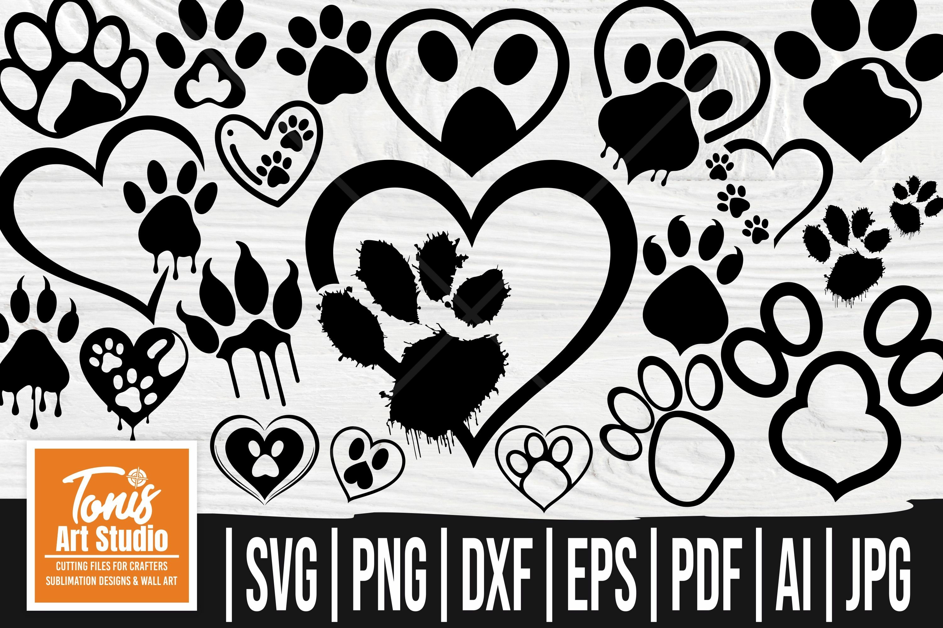 Heart Paw Print Svg Dog Paw Print Svg Cat Paw Print Svg 43 Off