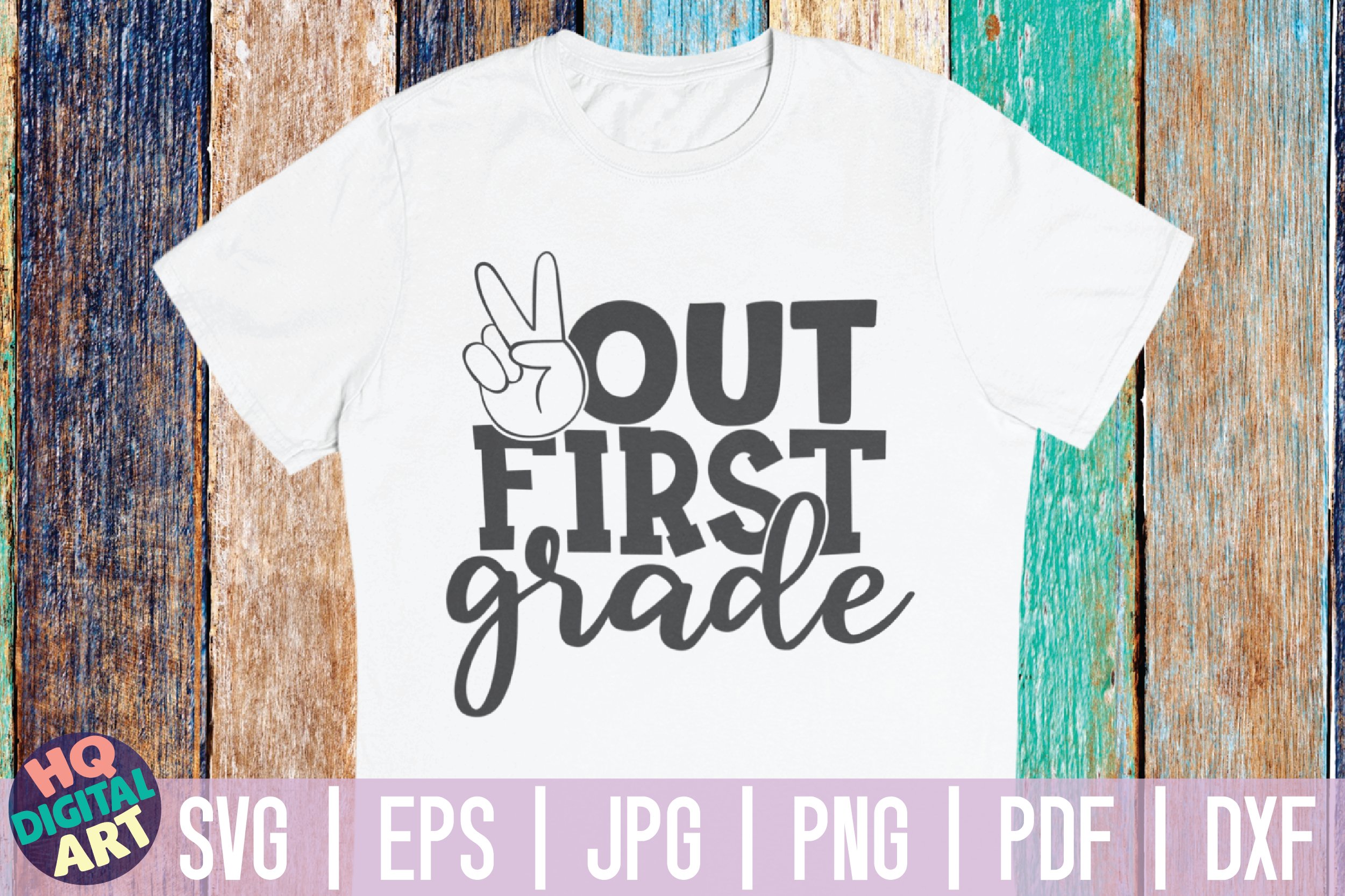 Paper dxf Cricut Peace out 1st grade SVG svg end of 1st grade png file ...