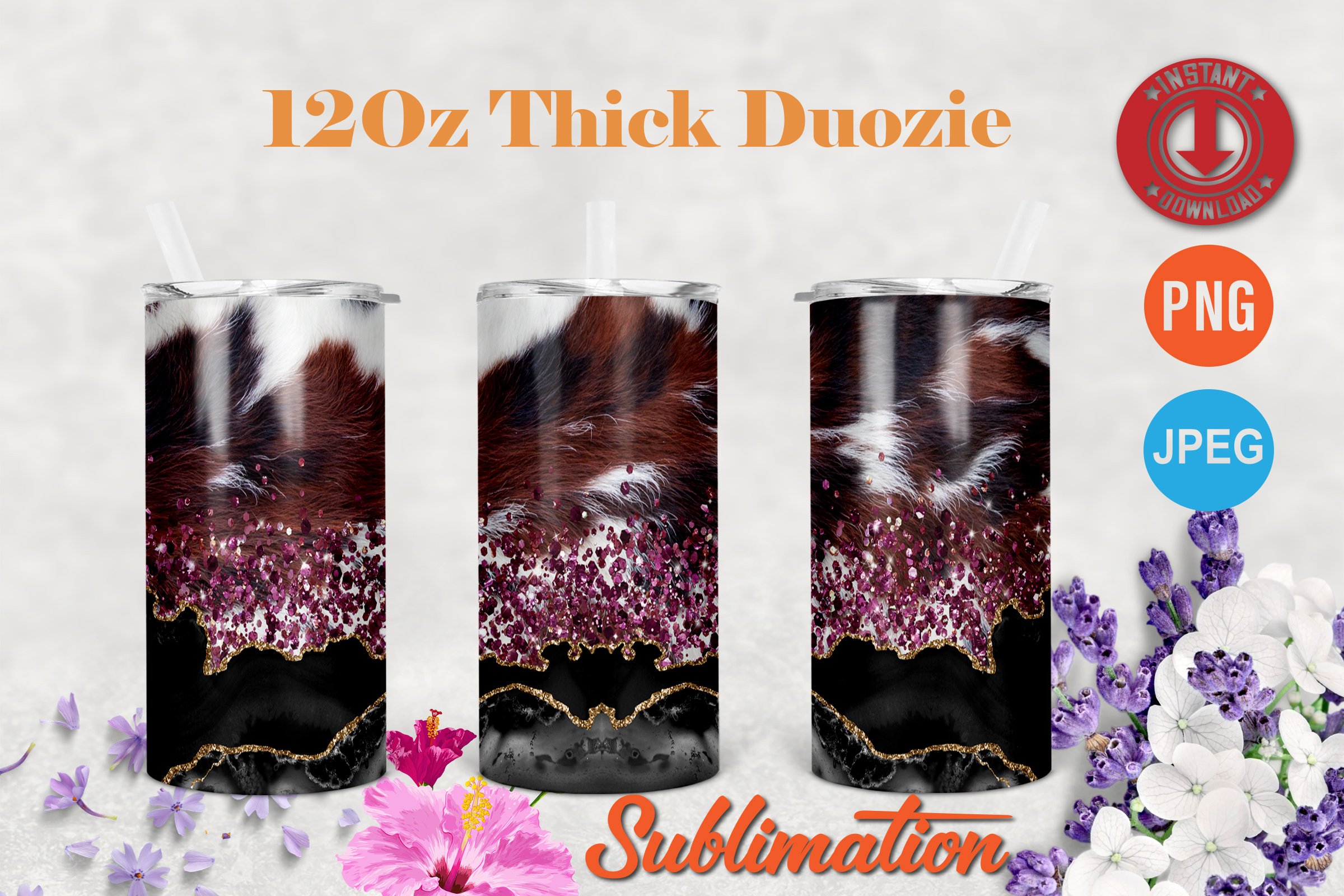Cowhide Marble 12oz Thick Duozie sublimation (2238546) | Sublimation ...