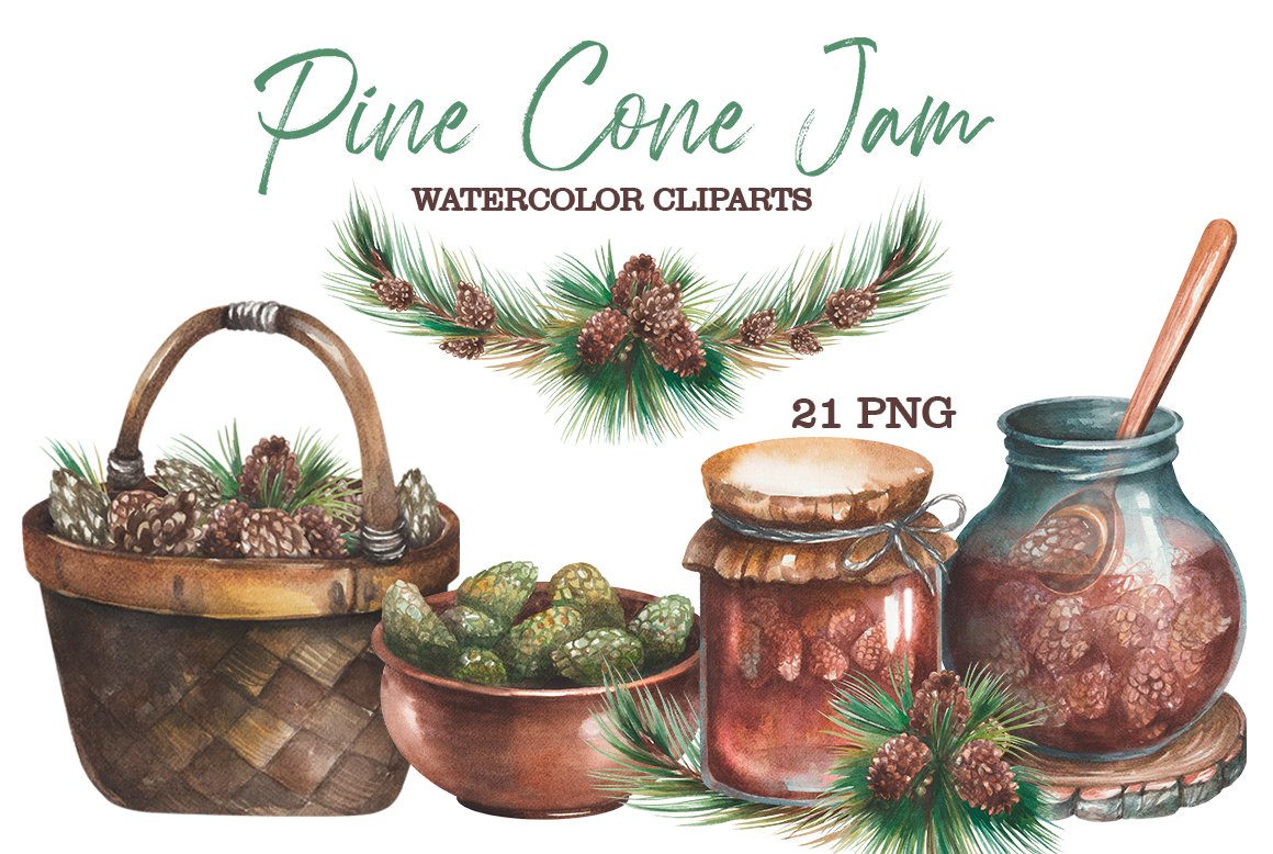 Christmas Pinecone Clipart