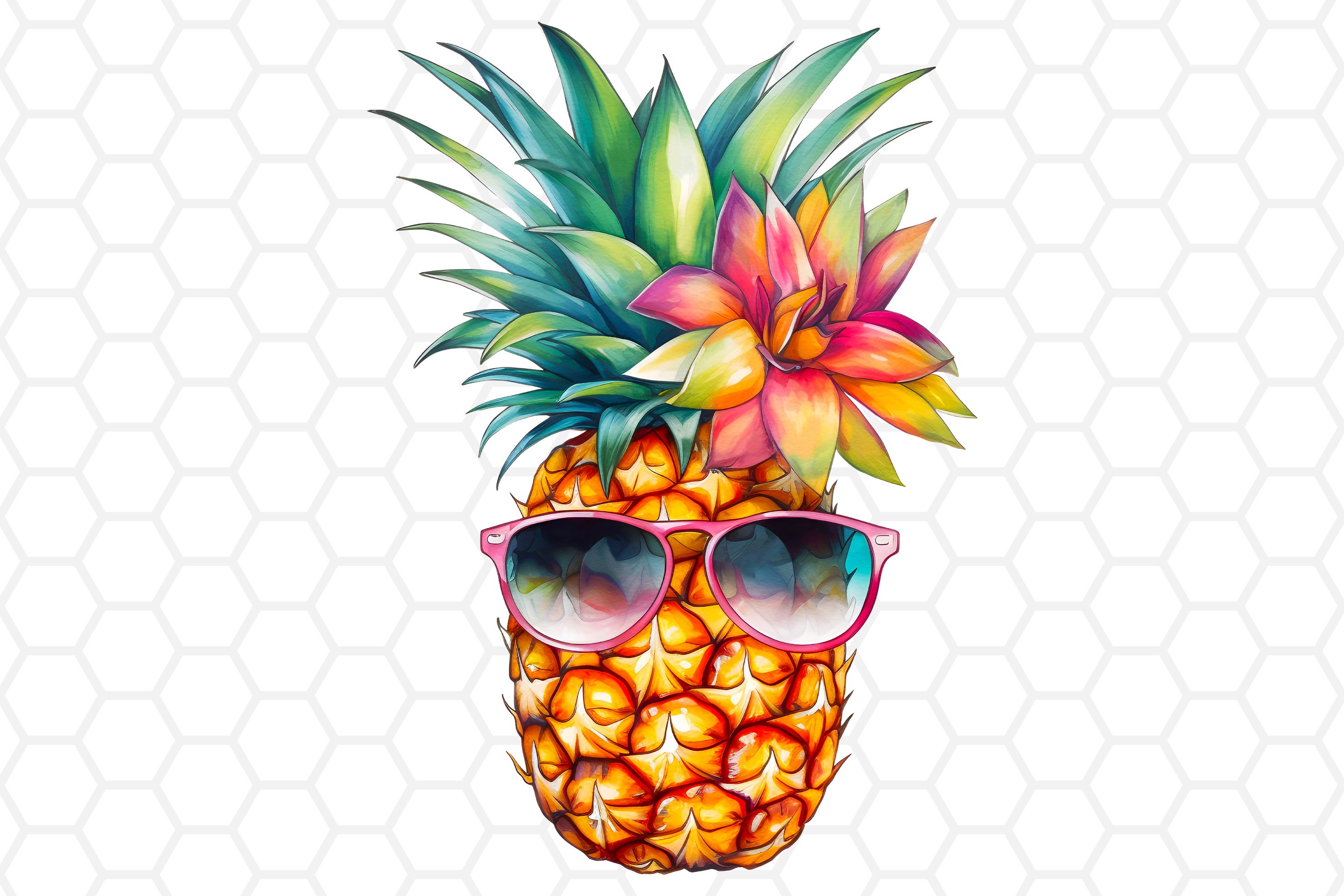 Pineapple With Sunglasses Clip Art