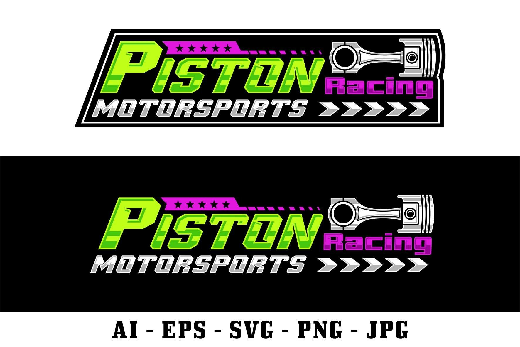 Piston Racing Logo Piston Logo Mascot