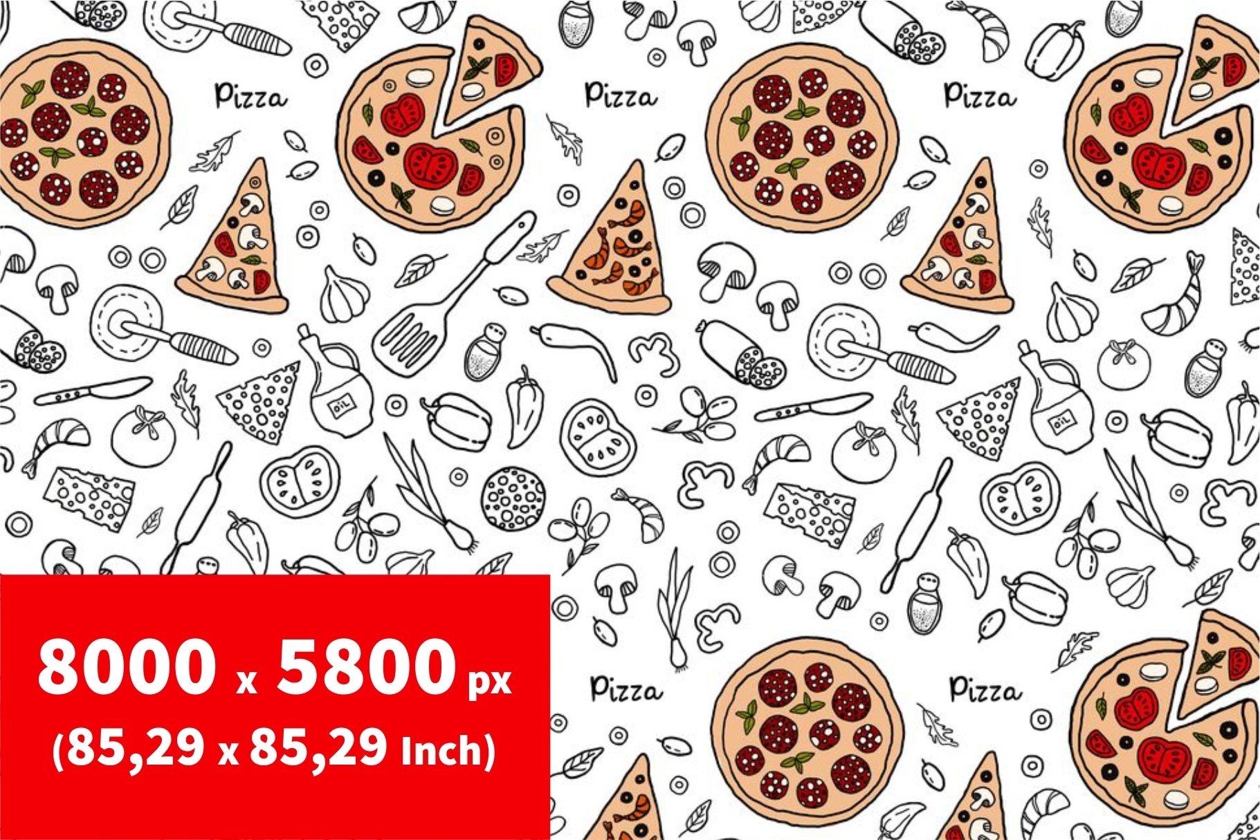 Pizza Pattern Background