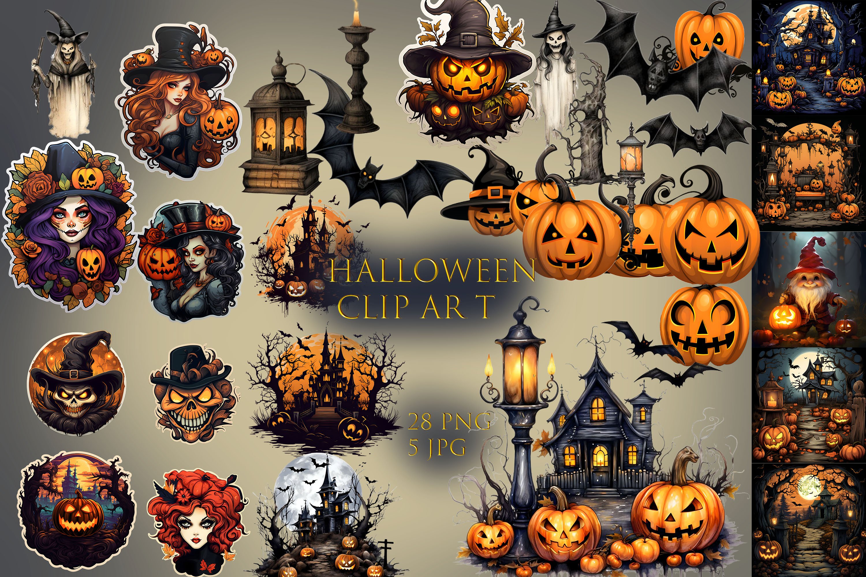 Clipart Halloween Trick Or Treaters Art