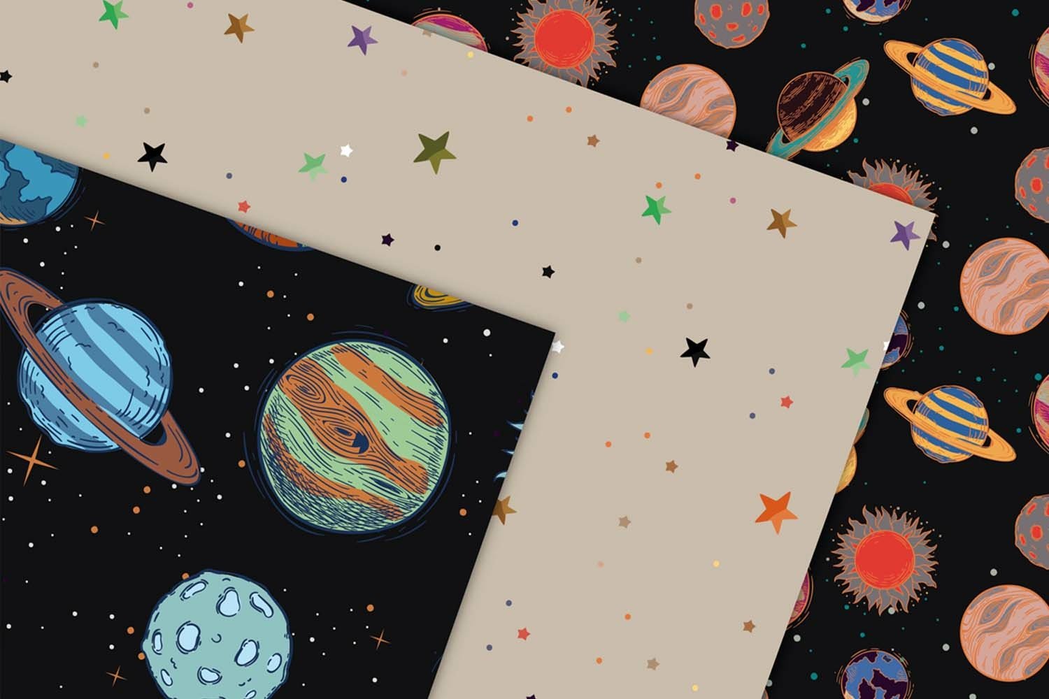 Planets Scrapbook Paper