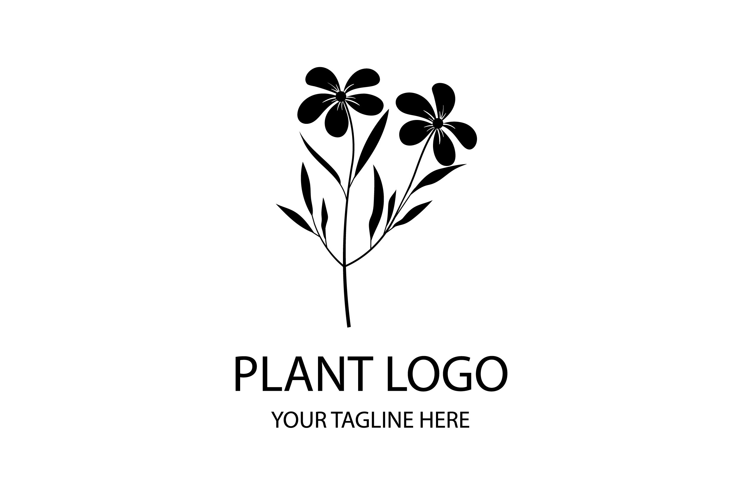 Black and White Logo - Plant #9 (2292039) | Logos | Design Bundles
