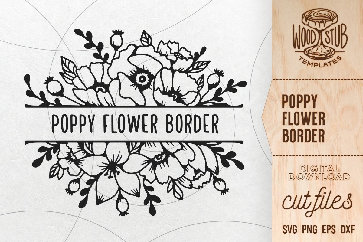 Flower Border SVG, Flower SVG, Floral SVG (1398379) | SVGs | Design Bundles