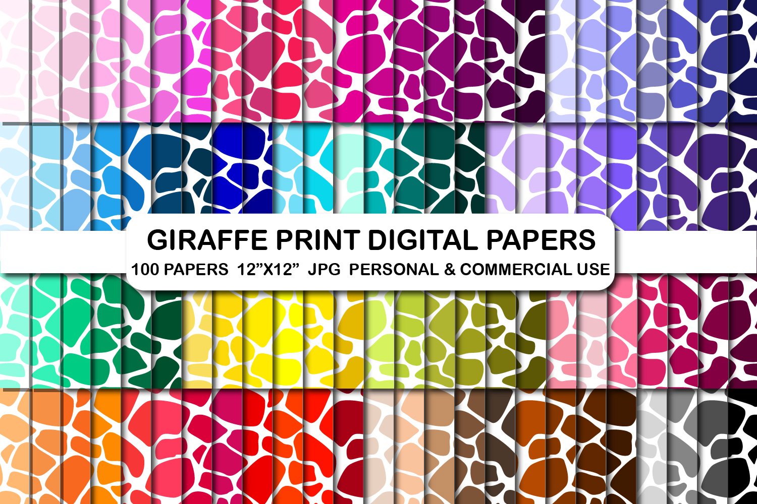 Purple Giraffe Print Background