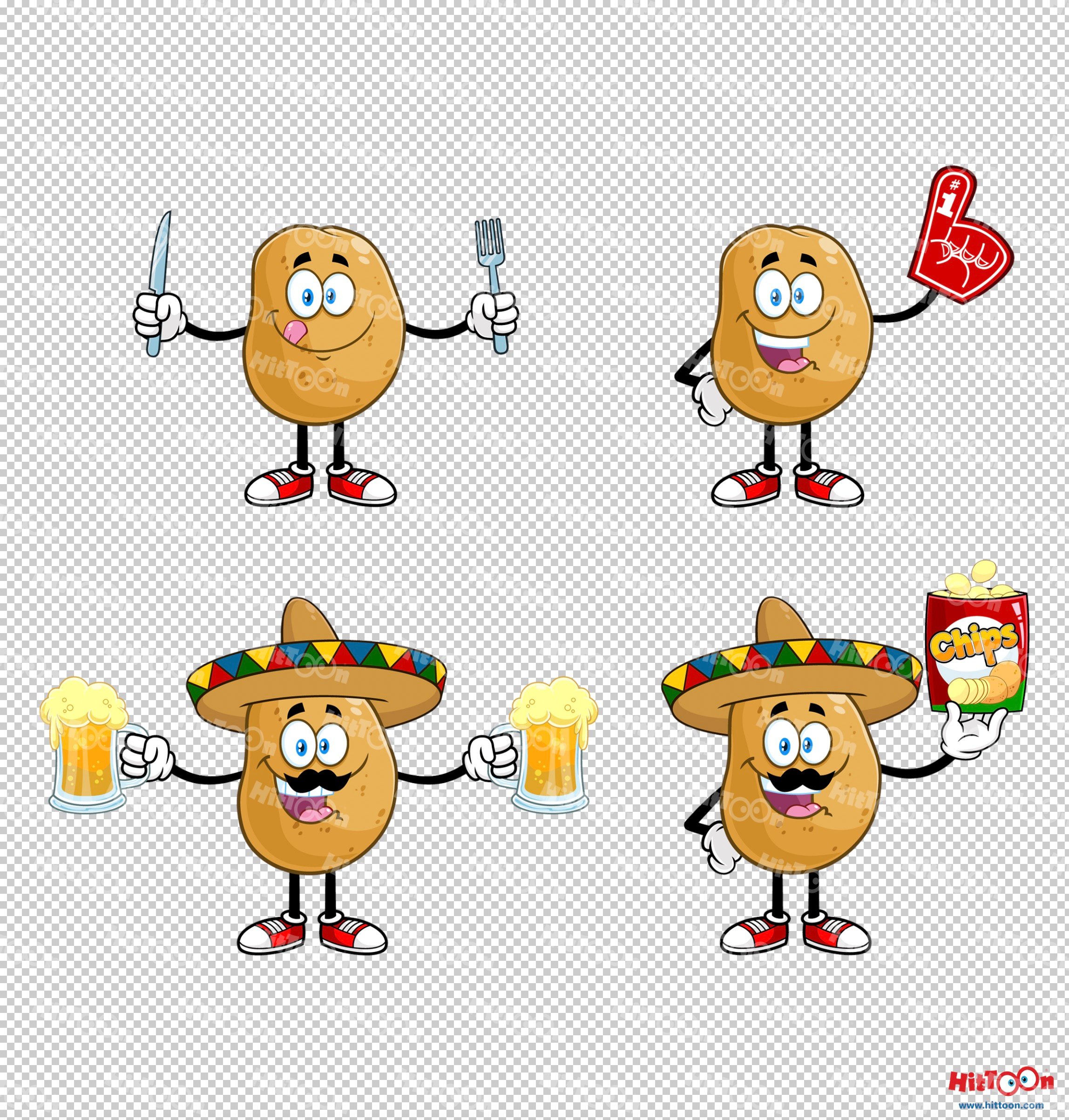 Potato Cartoon Character