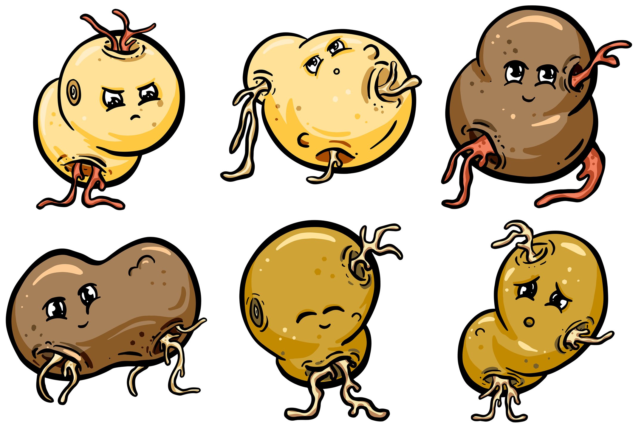 Potato Cartoon Character