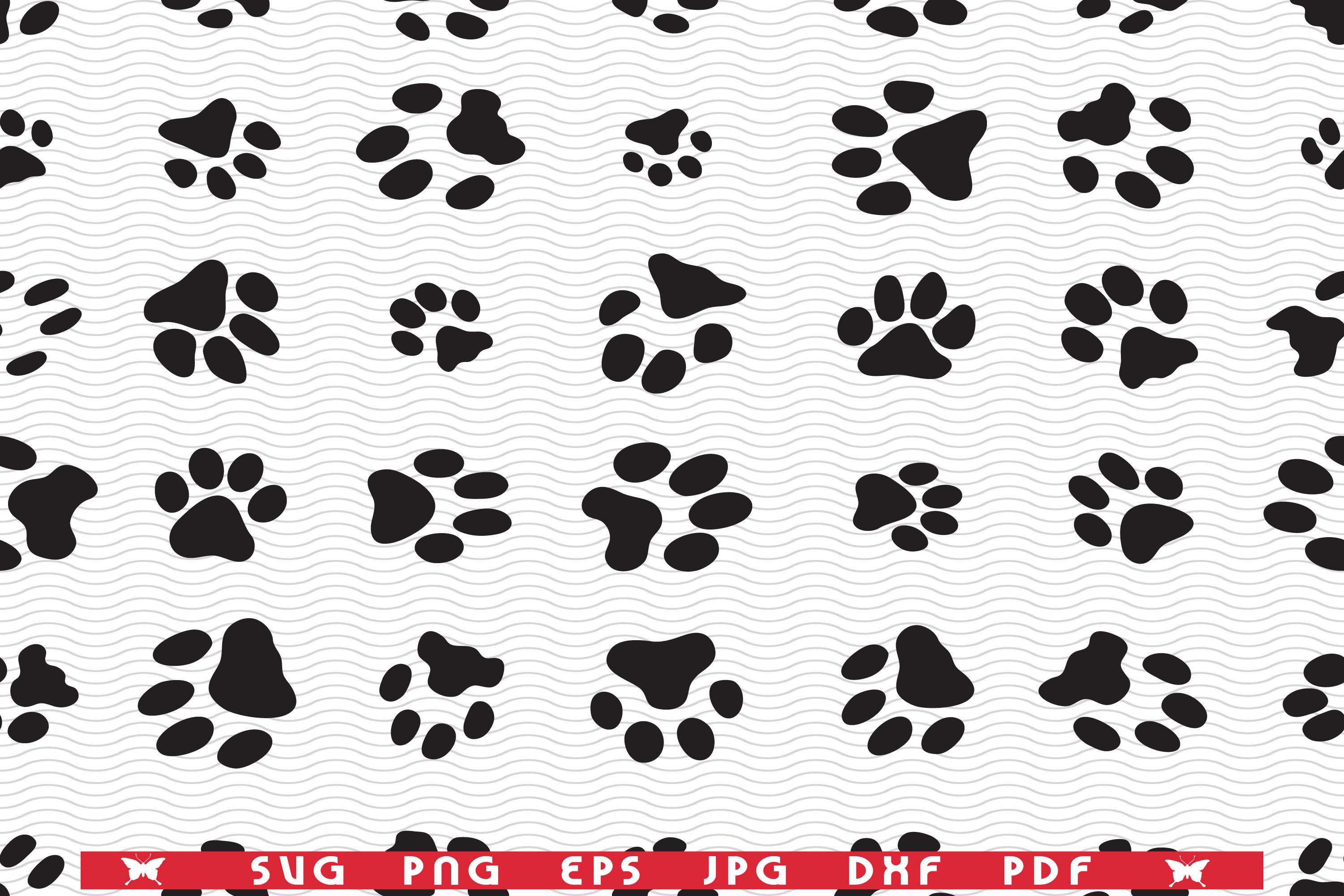 SVG Dog Paw Footprint, Seamless Pattern (2286867) | Patterns | Design ...