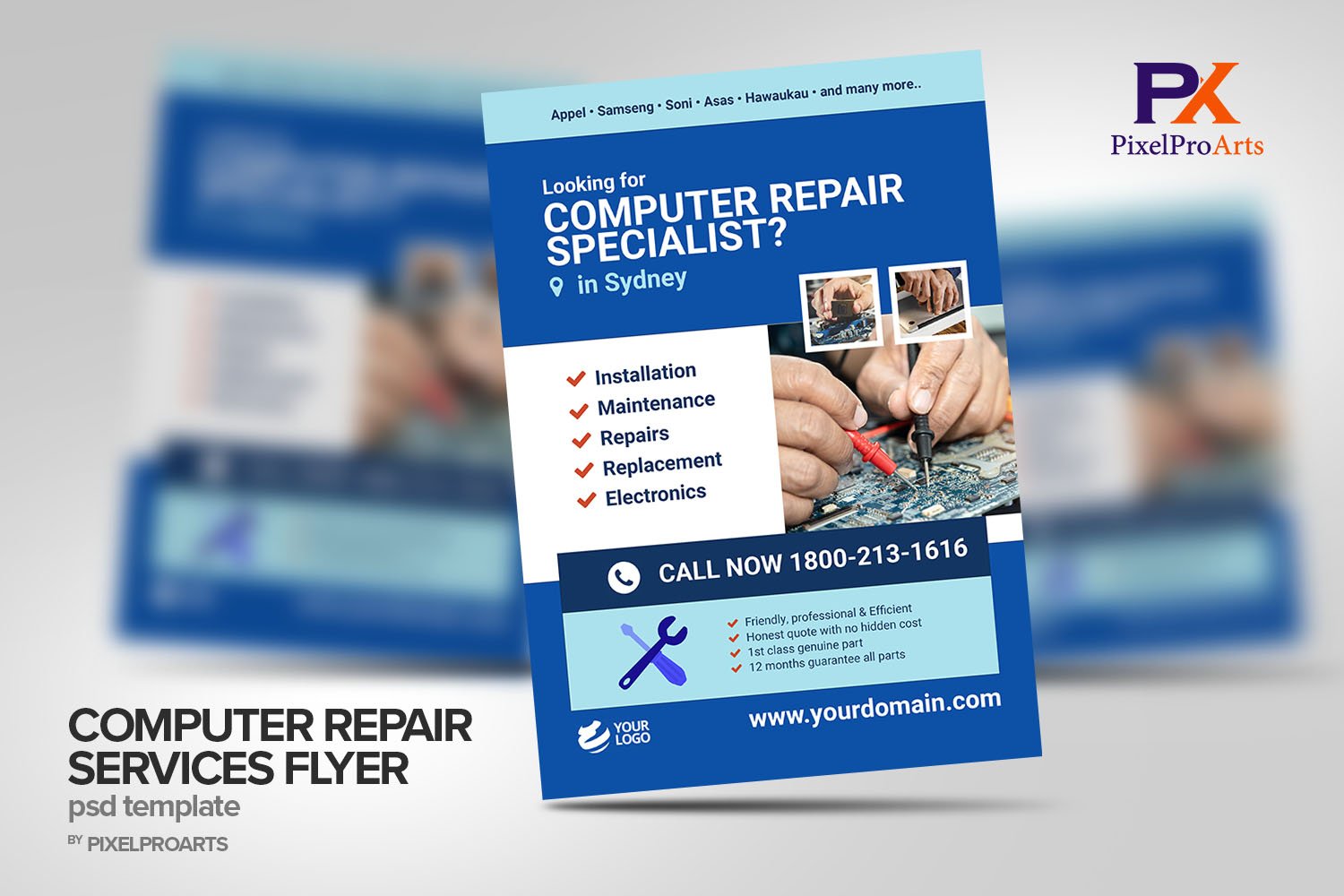 Computer Repair Flyer Psd