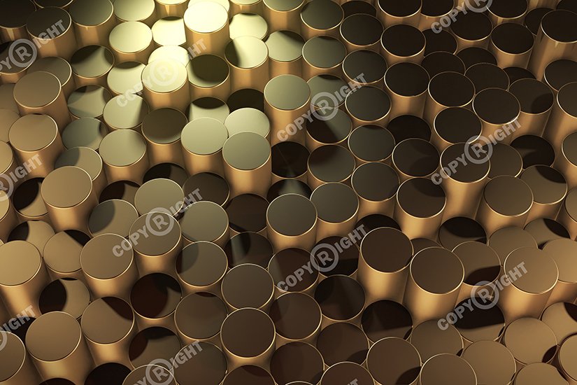 Abstract cylindrical geometric gold surfaces (2272326) | Backgrounds ...