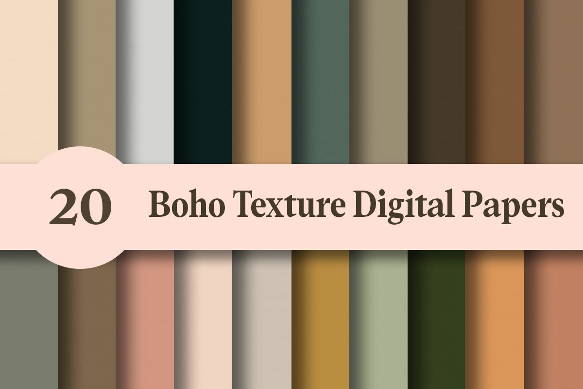 Boho Texture Digital Papers (2226013) | Backgrounds | Design Bundles