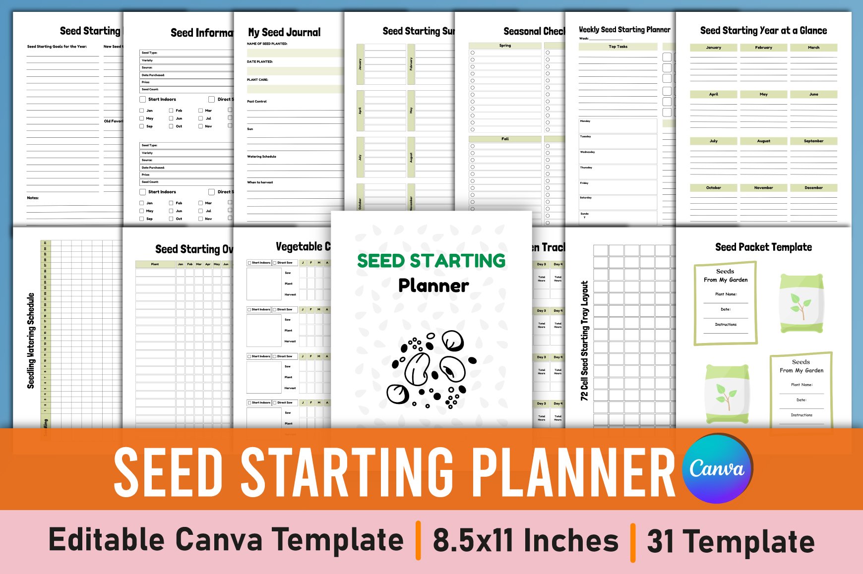 Printable Seed Starting Chart