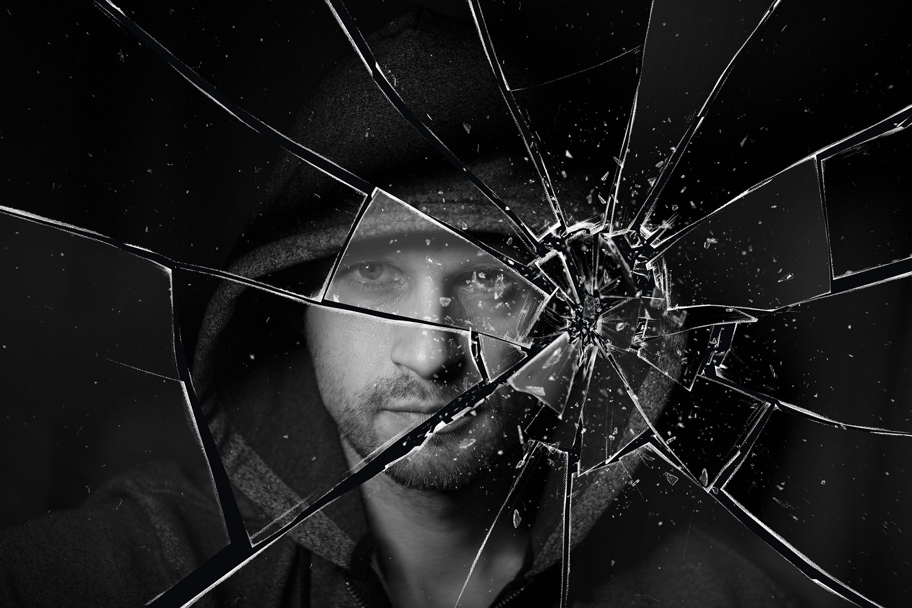 Cracked Glass Effect Photoshop