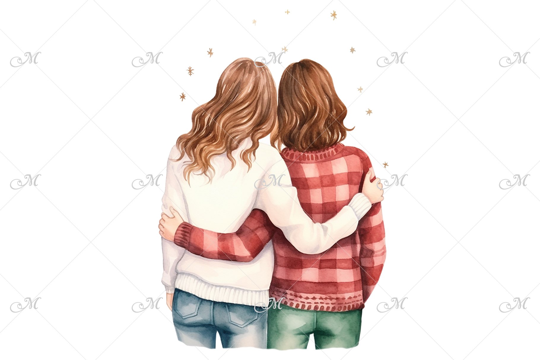 2 Best Friends Drawing