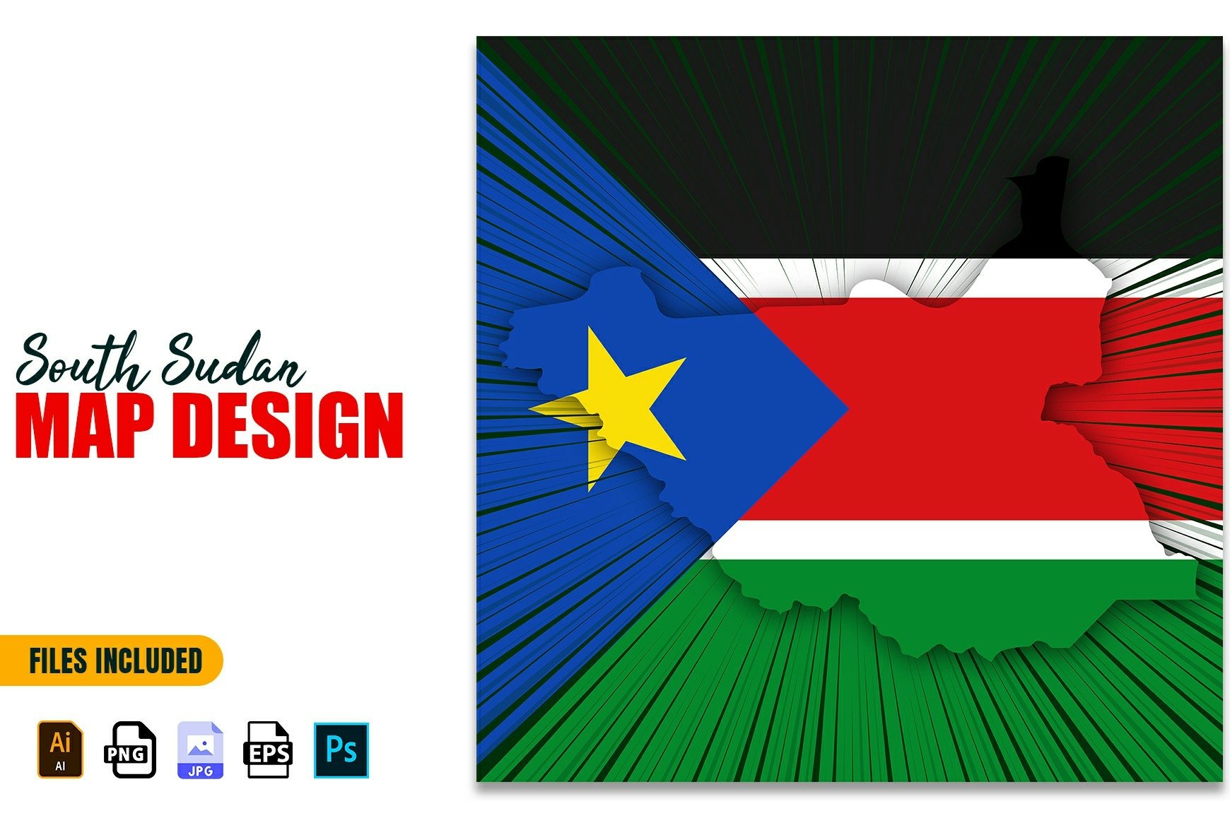 South Sudan Independence Day Map Design
