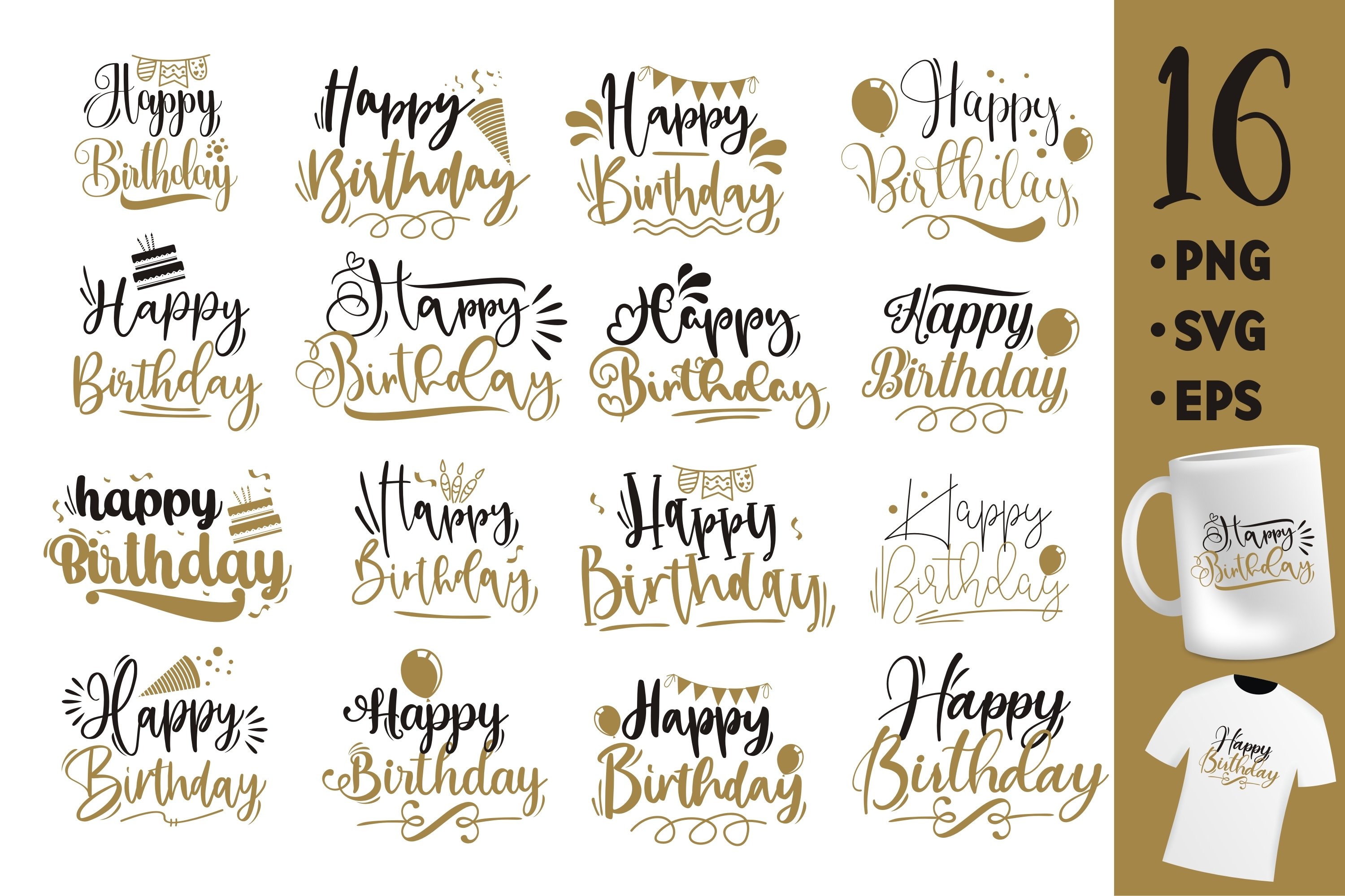 Happy Birthday Bundle Sublimation