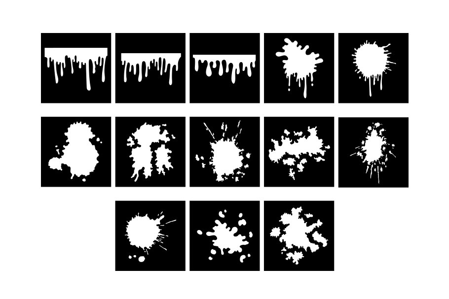Paint Splatter Heart Stencil