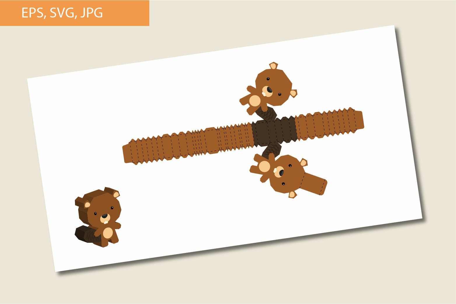 Beaver Party Favor Box Template SVG, Pinata Template SVG (1372078 ...