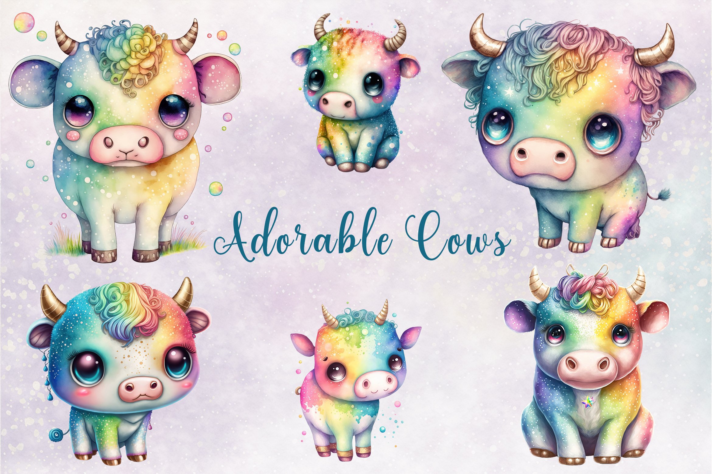 Cute Rainbow Animals