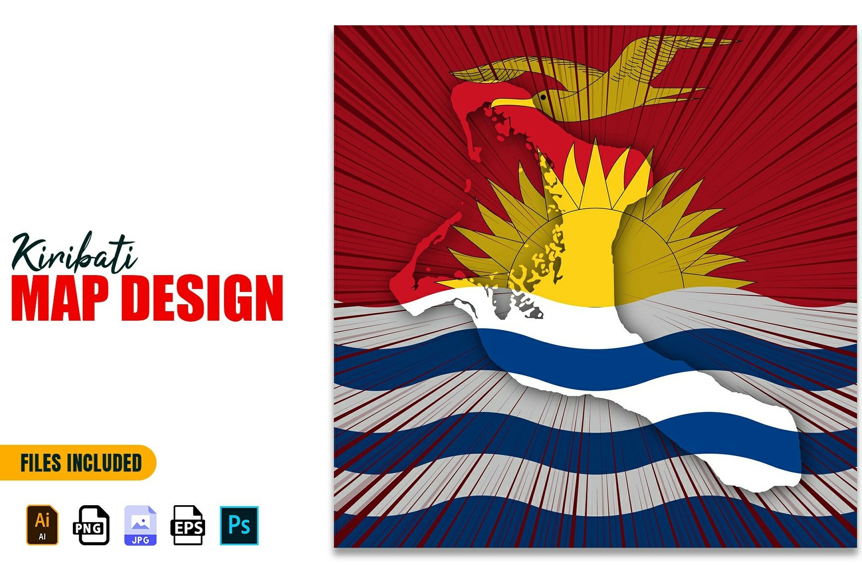 Kiribati Independence Day Map Design