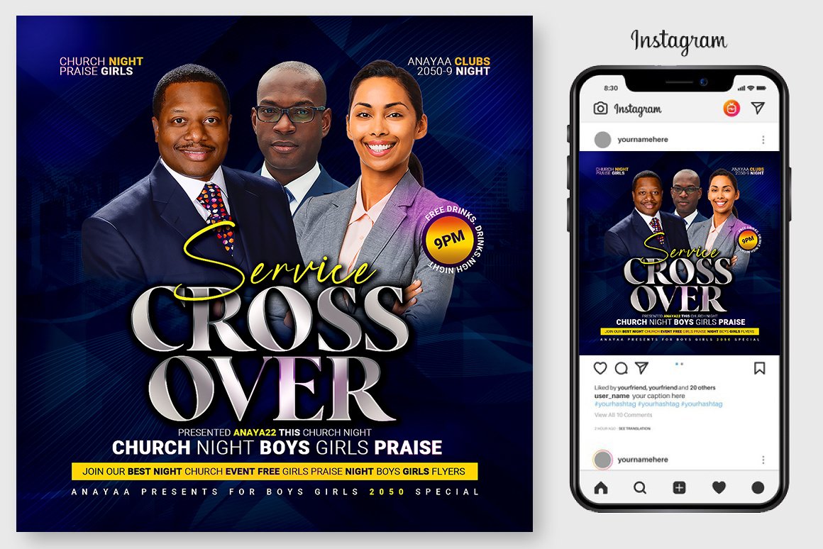 Ladies Night Out Church Flyer