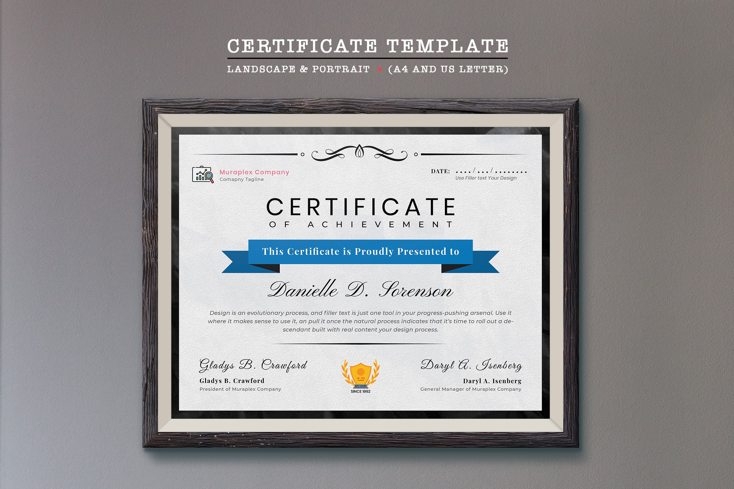 Landscape Certificate Templates