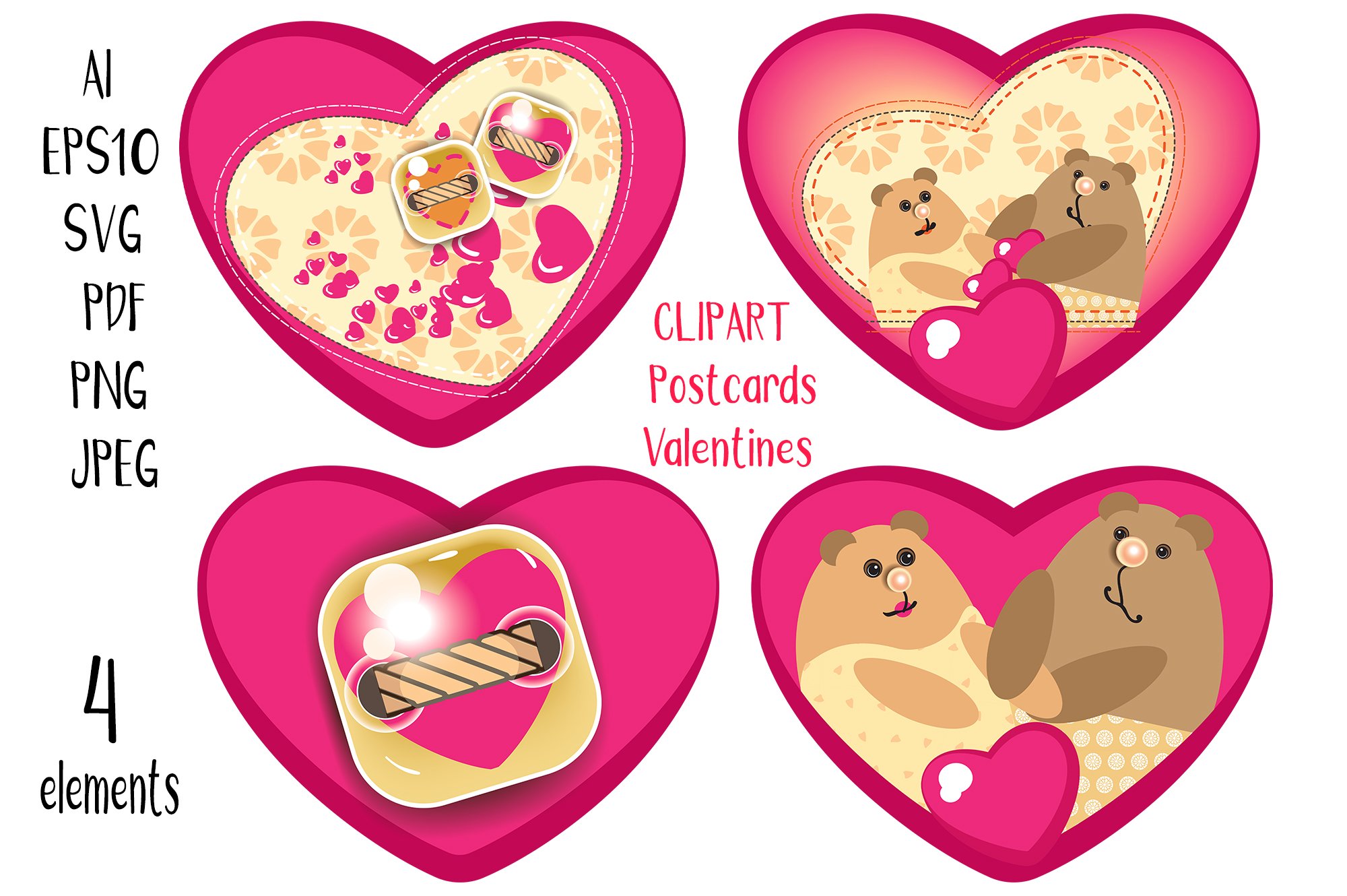 Valentine's Clipart/Valentine's Day Cards with HEARTS (1746394 ...